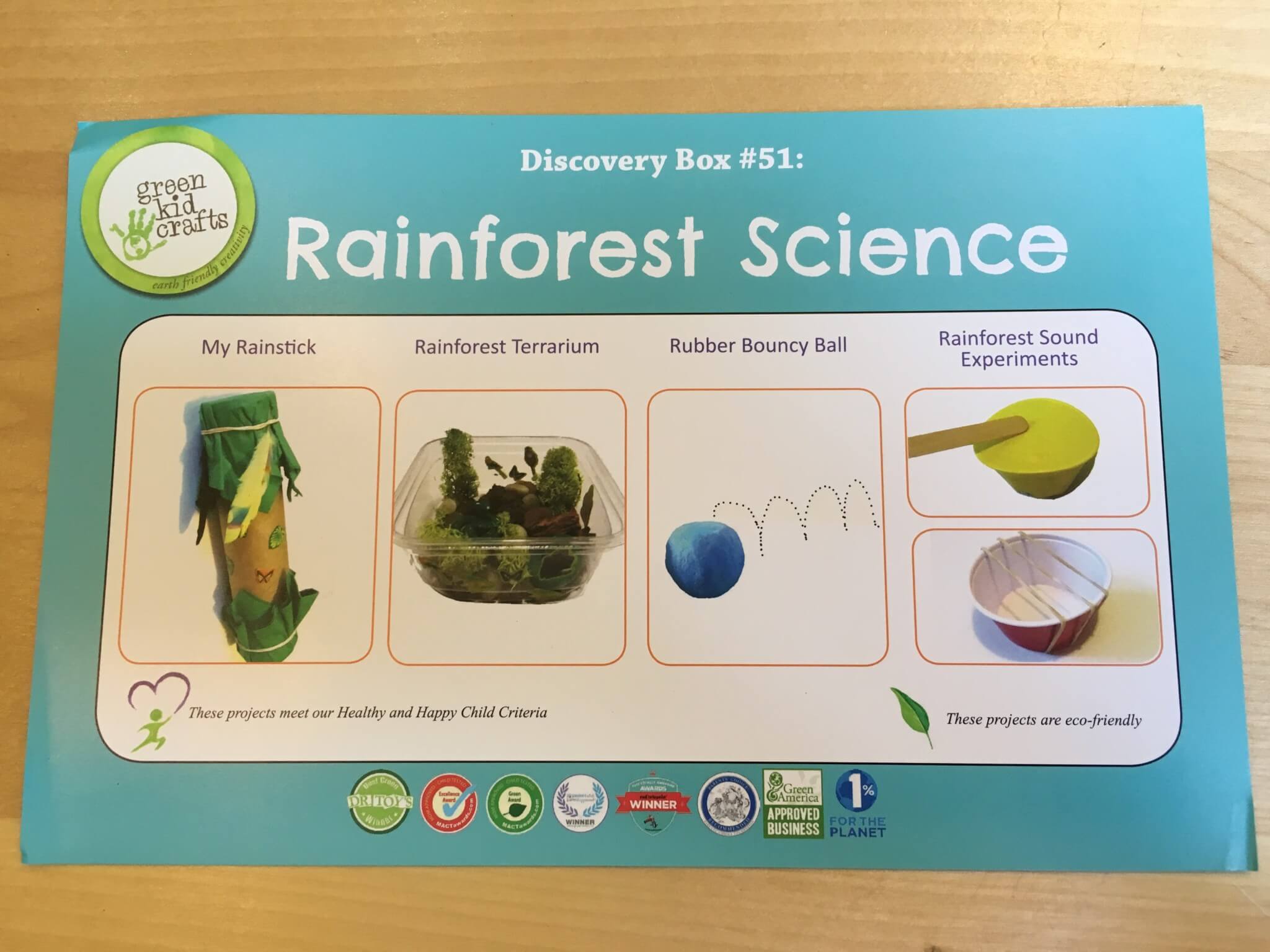 Green Kid Crafts August 2016 Rainforest Science Subscription Box Review ...