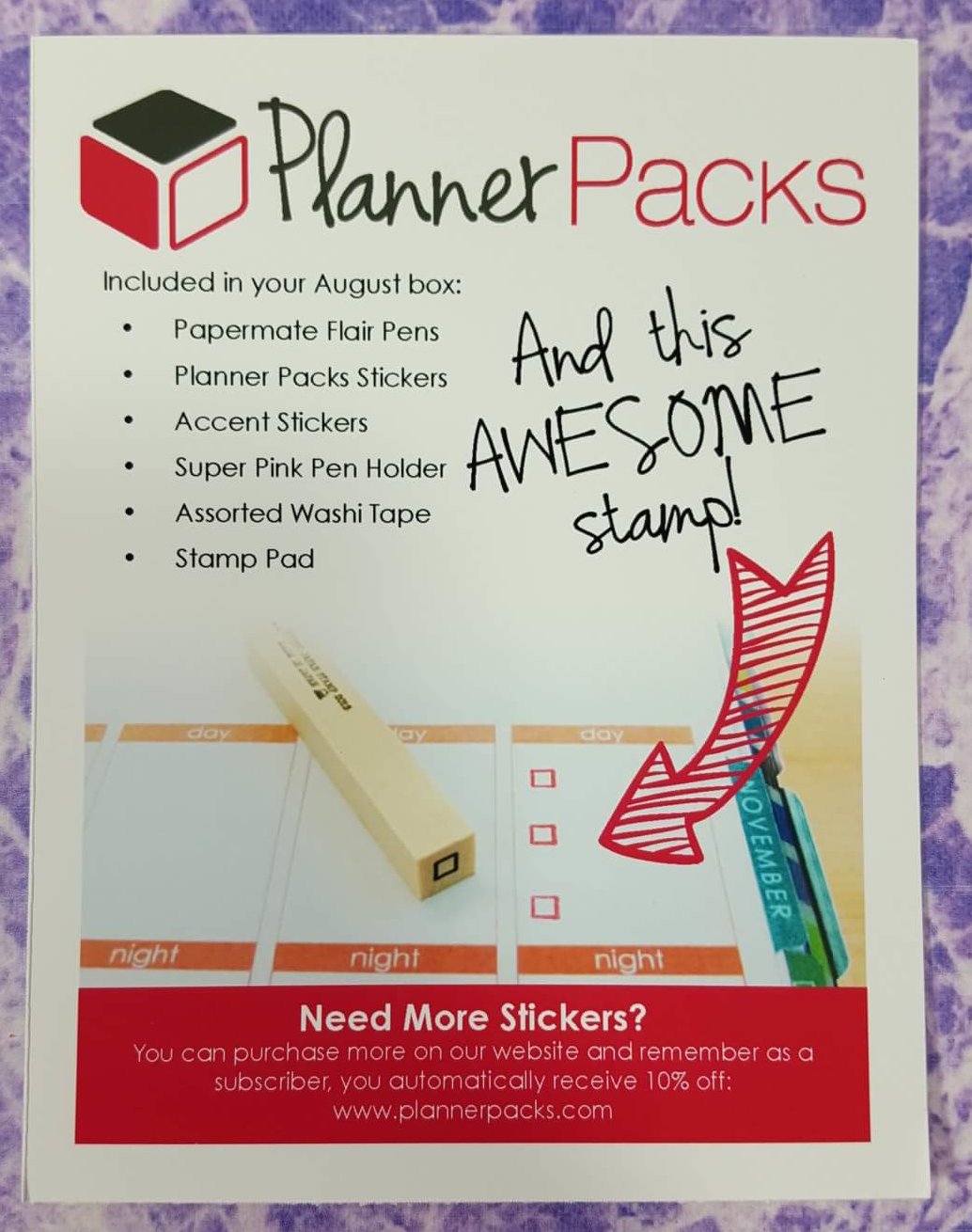 Planner Packs August 2016 Subscription Box Review & Coupon - Hello ...