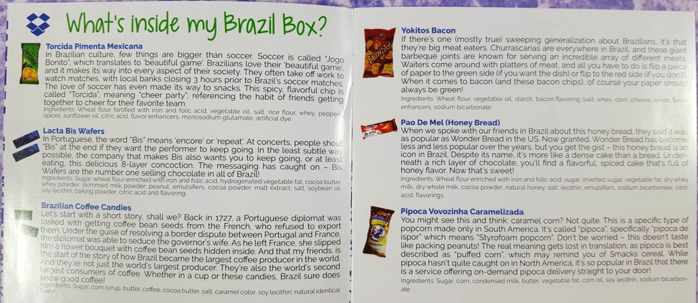 Universal Yums August 2016 Subscription Box Review - Brazil - Hello ...
