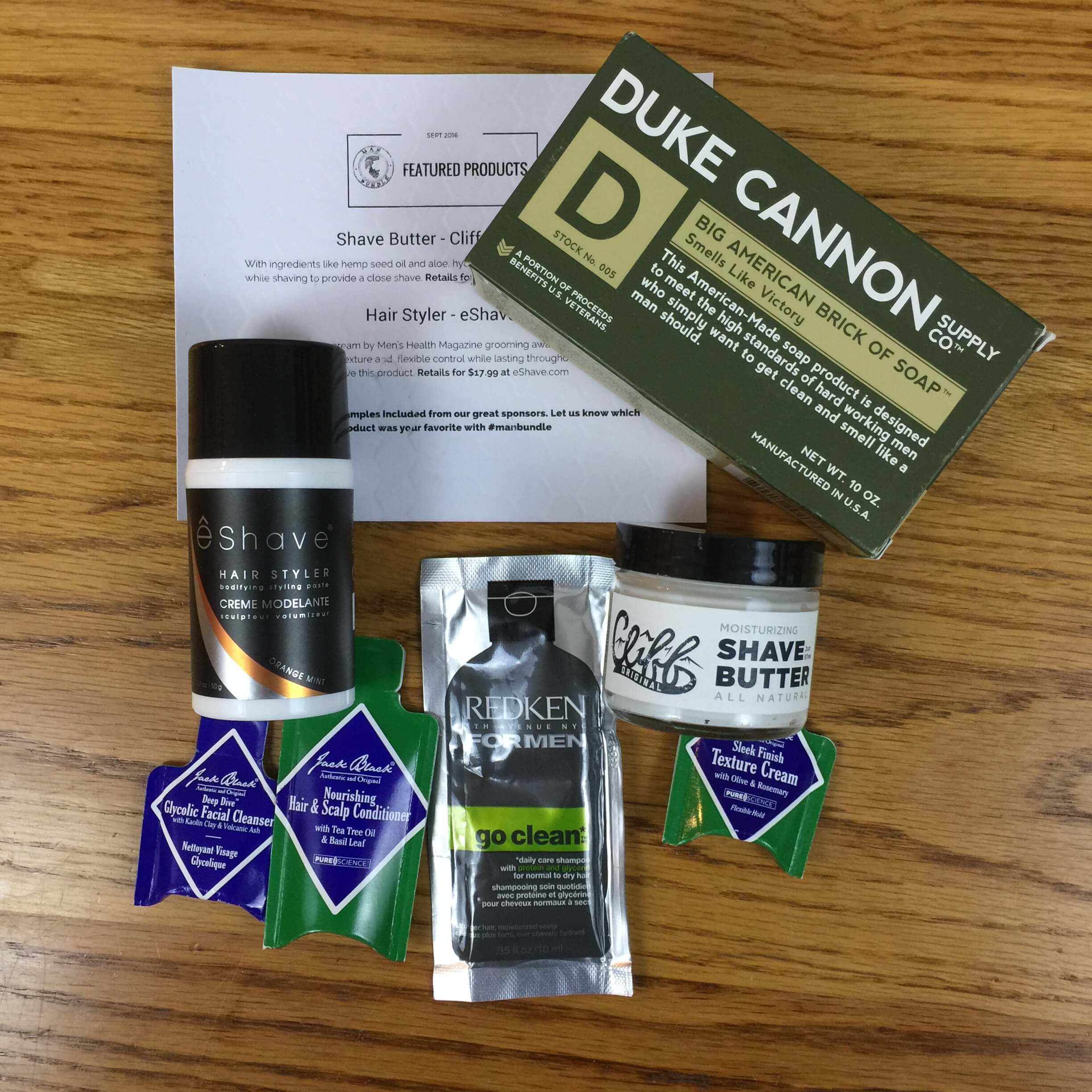 Man Bundle September 2016 Subscription Box Review - Hello Subscription