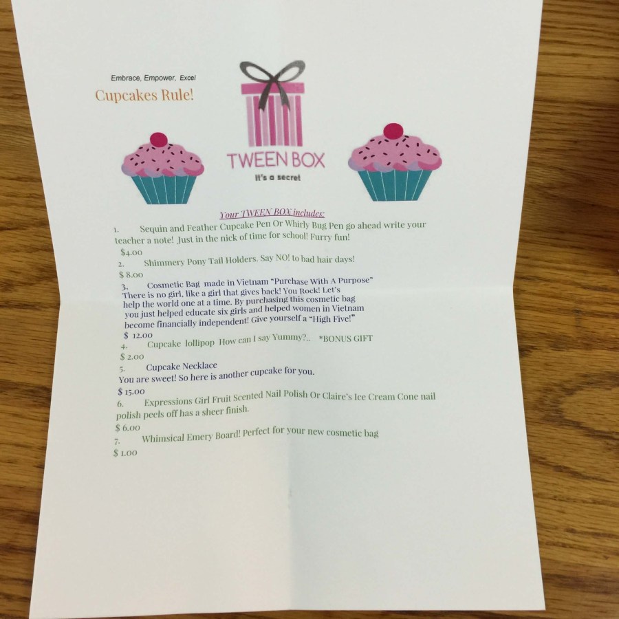 Tween Box September 2016 Subscription Box Review - Hello Subscription