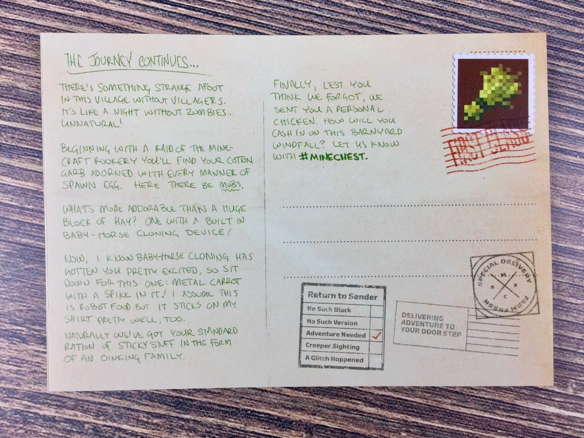 Mine Chest September 2016 Subscription Box Review - Animal Farming ...