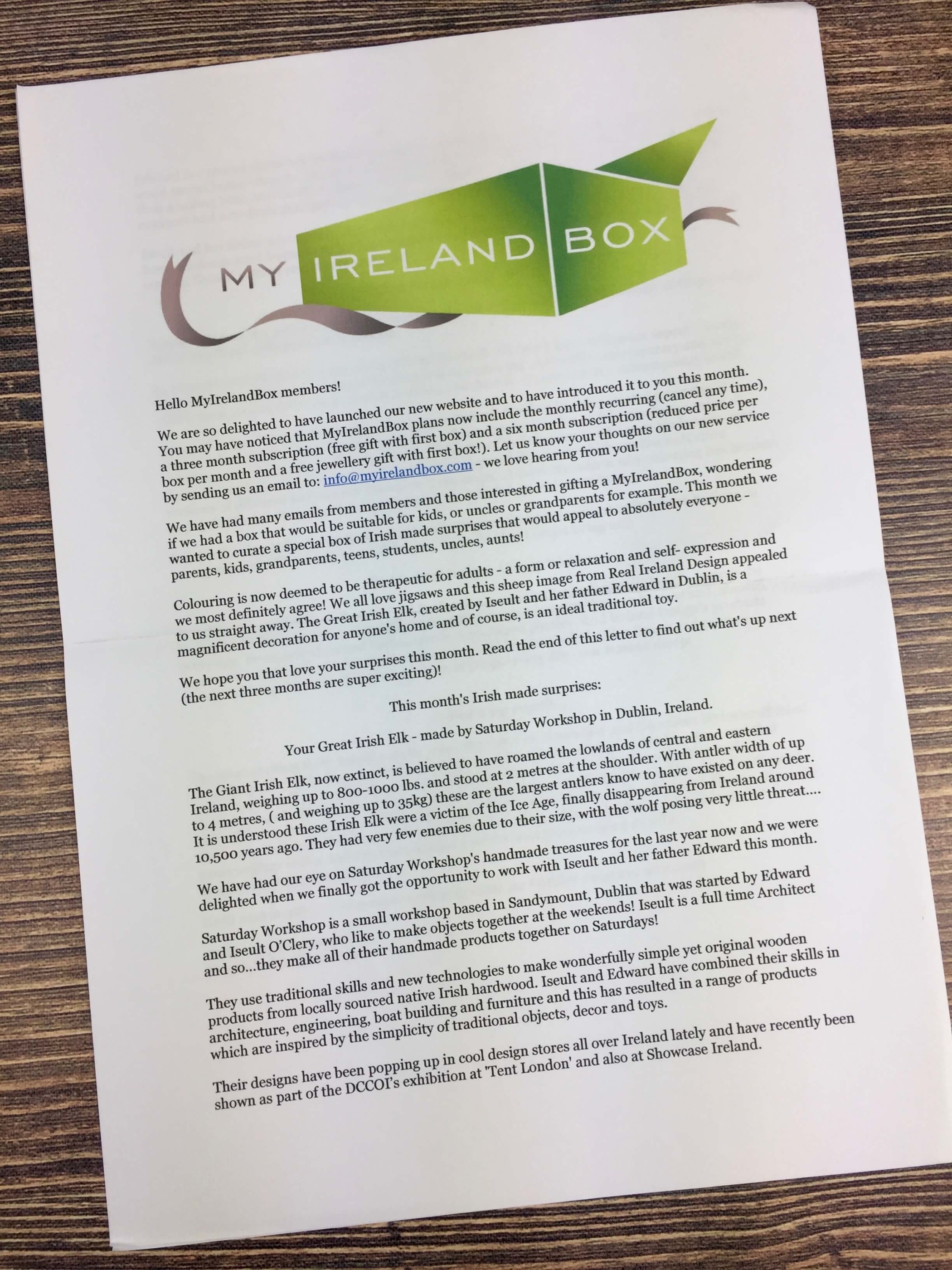 My Ireland Box September 2016 Subscription Box Review - Hello Subscription