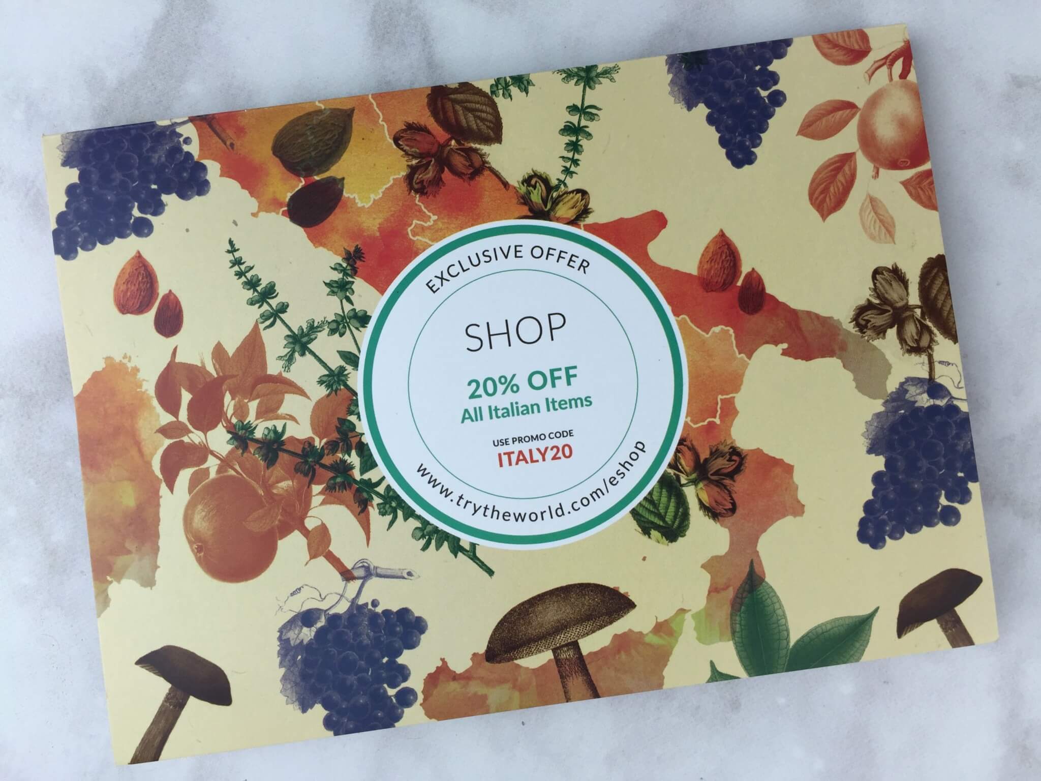 Try The World Box September 2016 Subscription Box Review - Italy ...