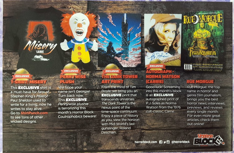 Horror Block September 2016 Review & Coupon - Hello Subscription