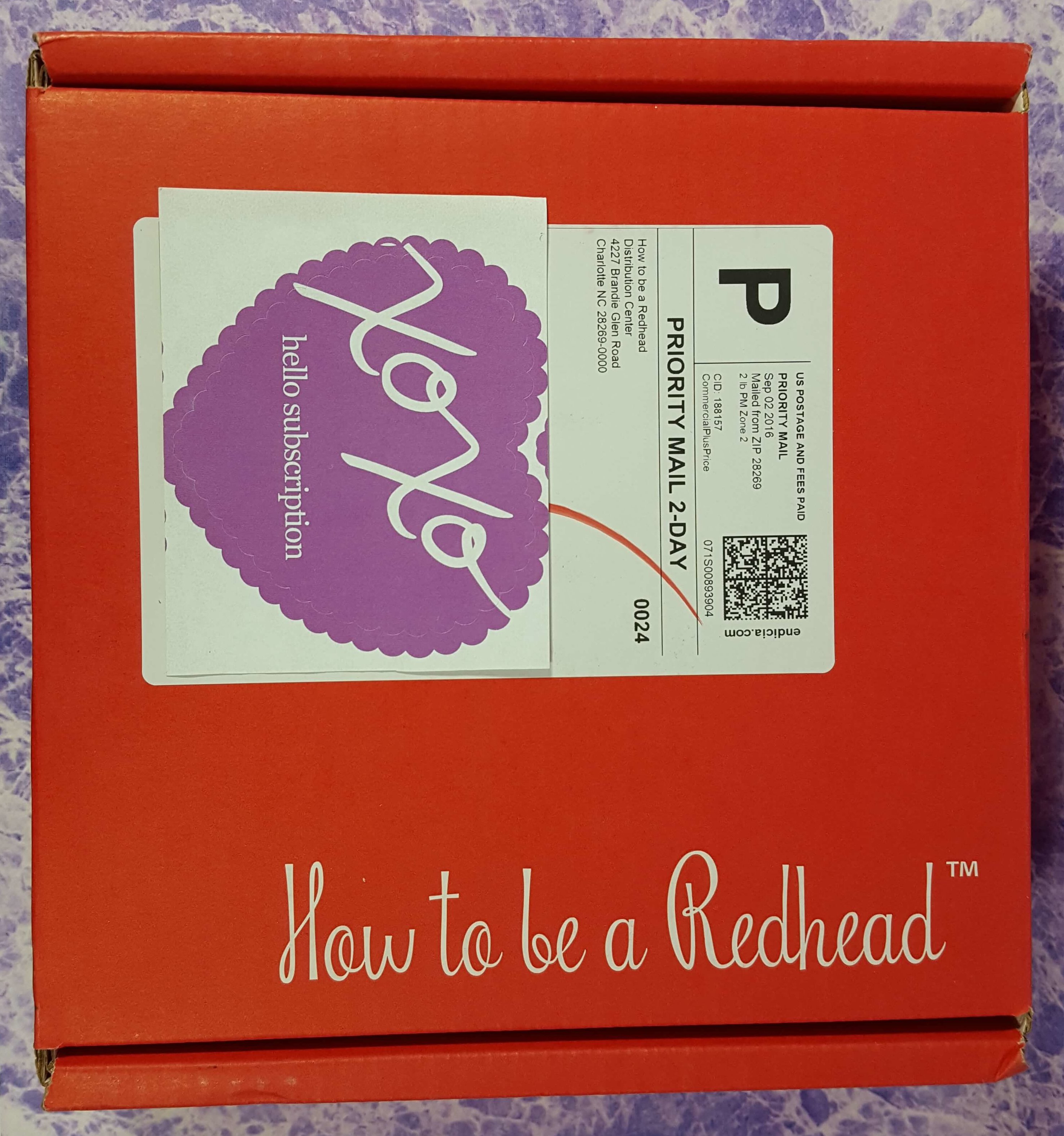How To Be A Redhead Subscription Box Review - September 2016 - Hello ...