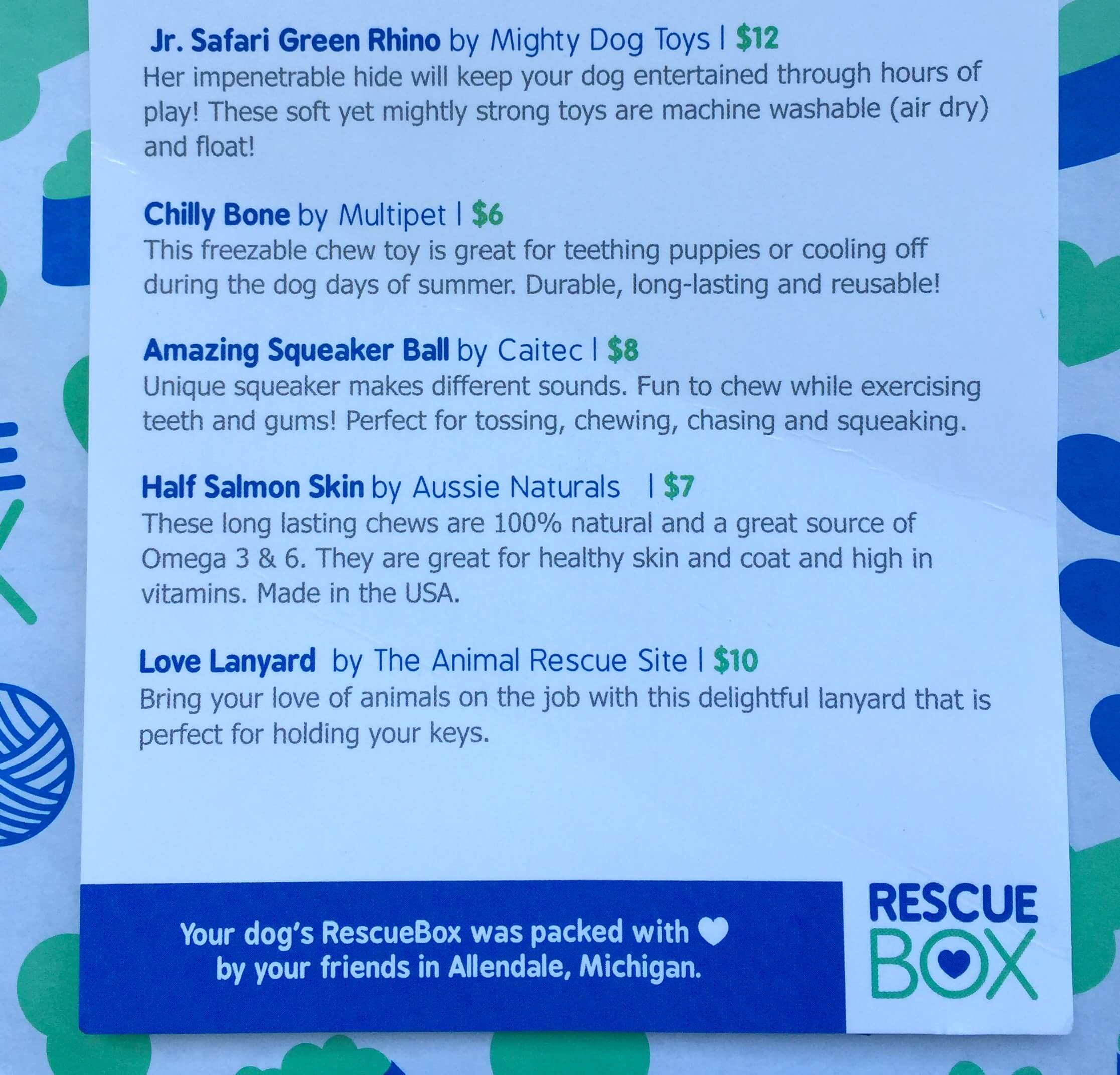 Rescue Box September 2016 Subscription Box Review - Hello Subscription