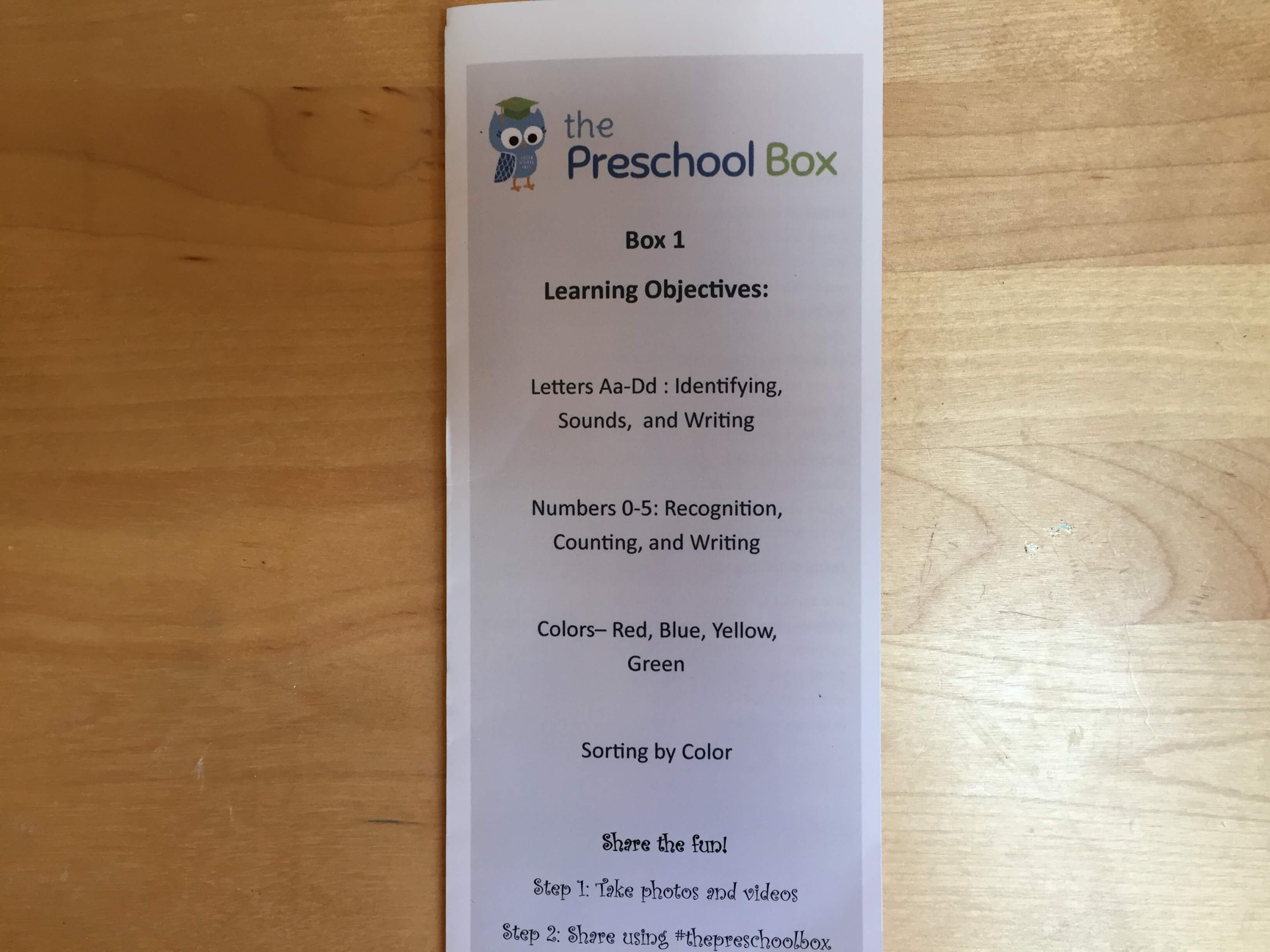The Preschool Box October 2016 Subscription Box Review - Box 1 - Hello ...