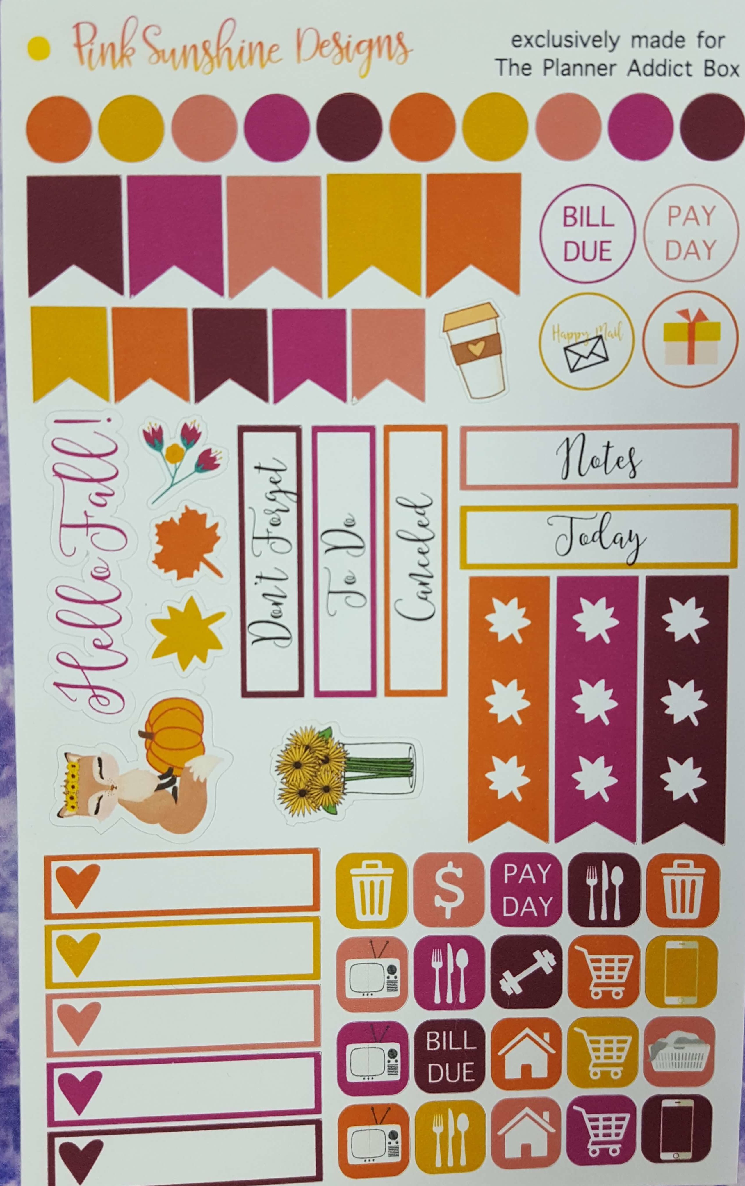 The Planner Addict Box October 2016 Subscription Box Review - Hello ...