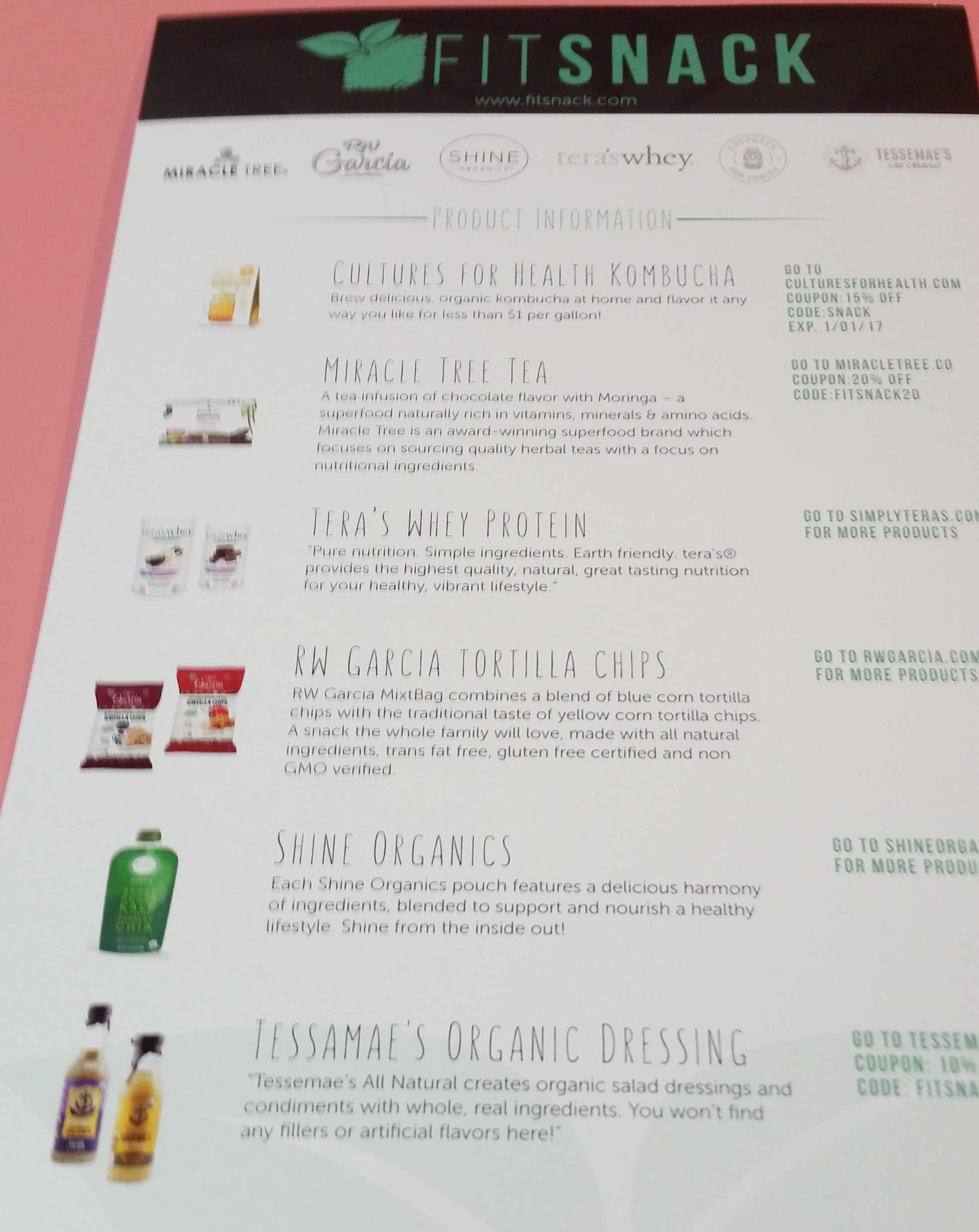 FitSnack October 2016 Subscription Box Review & Coupon - Hello Subscription