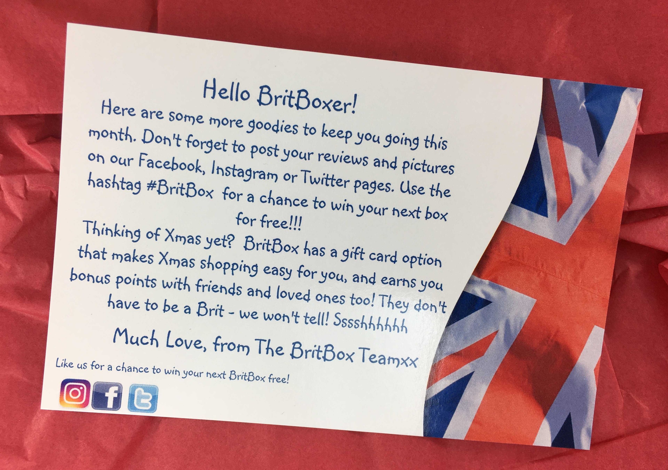 BritBox December 2016 Subscription Box Review + Coupon! - Hello ...