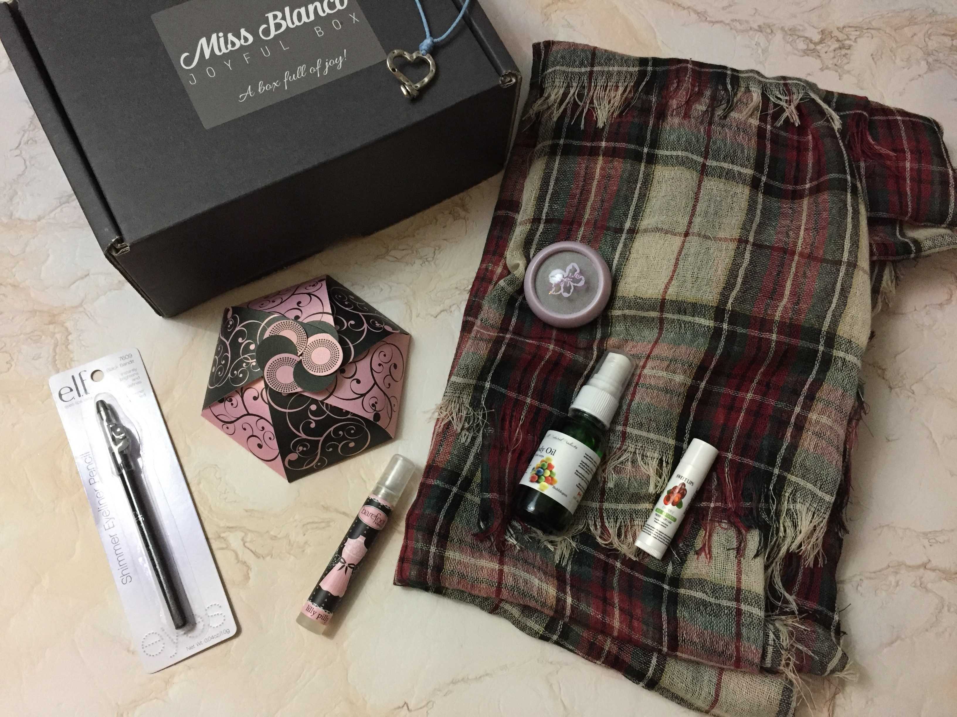 Miss Blanco Joyful Box November 2016 Subscription Box Review + Coupon ...