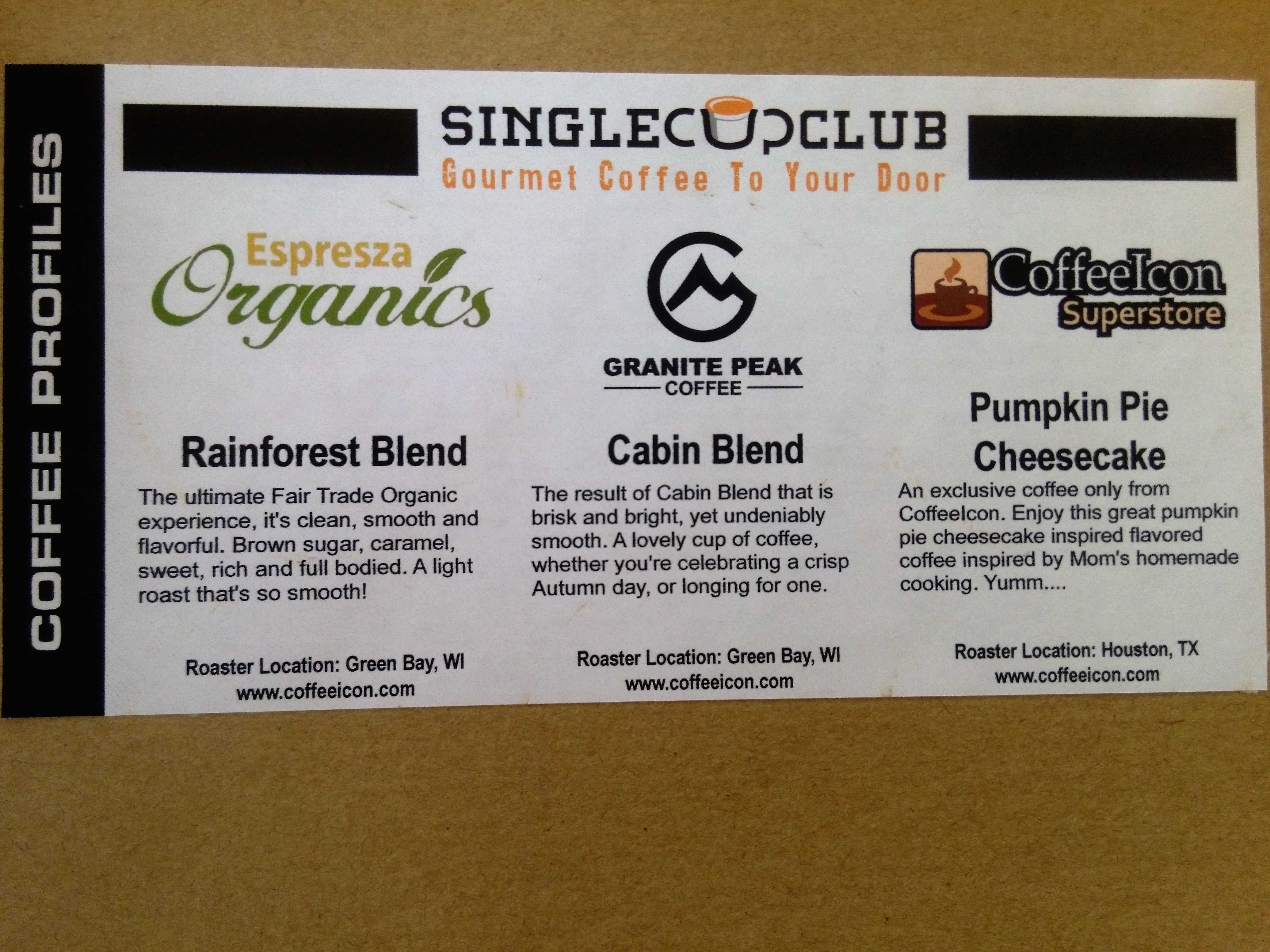 Single Cup Club Coffee Subscription Box Review + Coupon - November 2016 ...