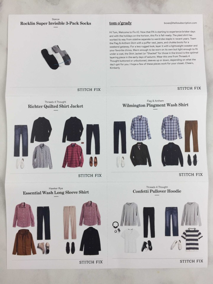 Stitch Fix Men November 2016 Review - Hello Subscription