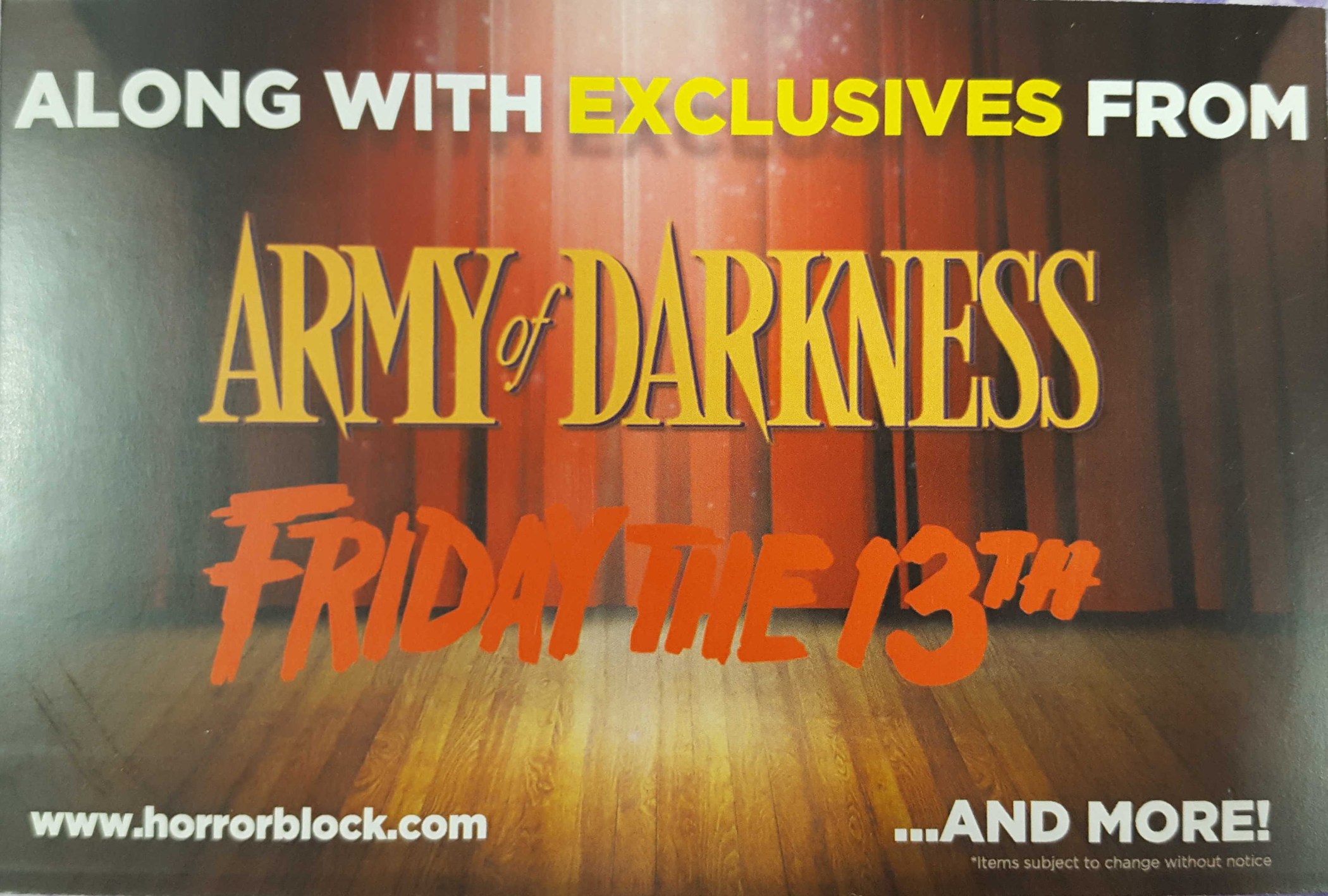 Horror Block November 2016 Review & Coupon - hello subscription