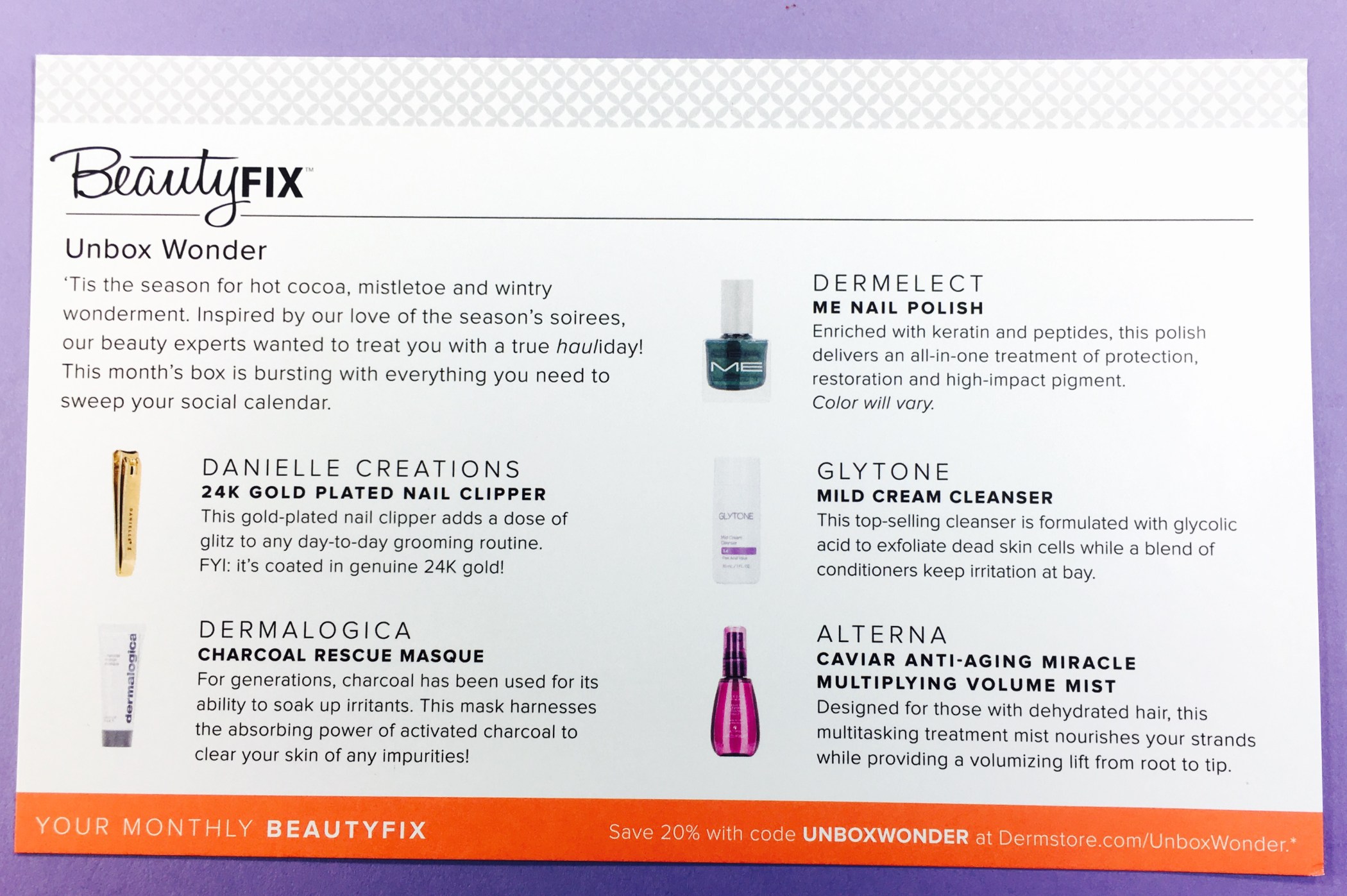 BeautyFIX December 2016 Subscription Box Review - Hello Subscription