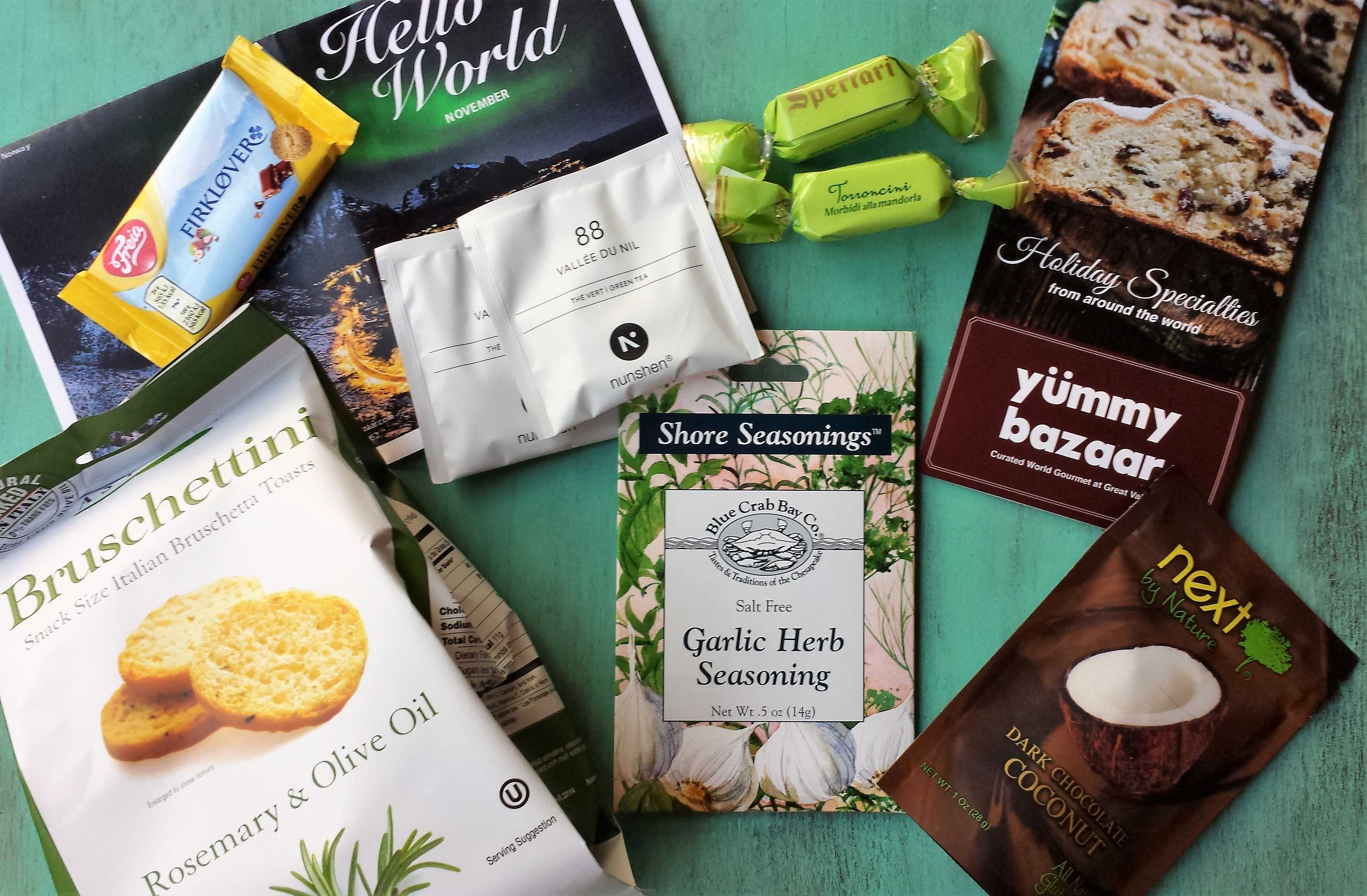 Yummy Bazaar November 2016 Subscription Box Review - Mini Box - Hello ...