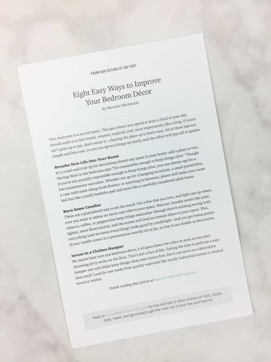 Bespoke Post GLOW Box Review & Coupon - January 2017 - Hello Subscription