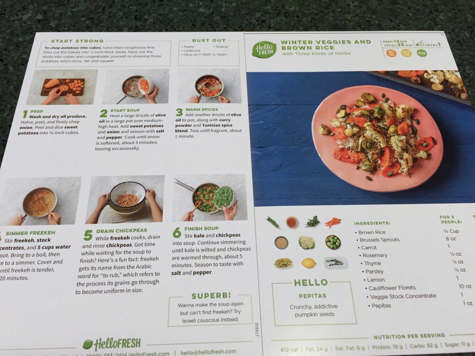 Hello Fresh Vegetarian January 2017 Subscription Box Review + Coupon ...
