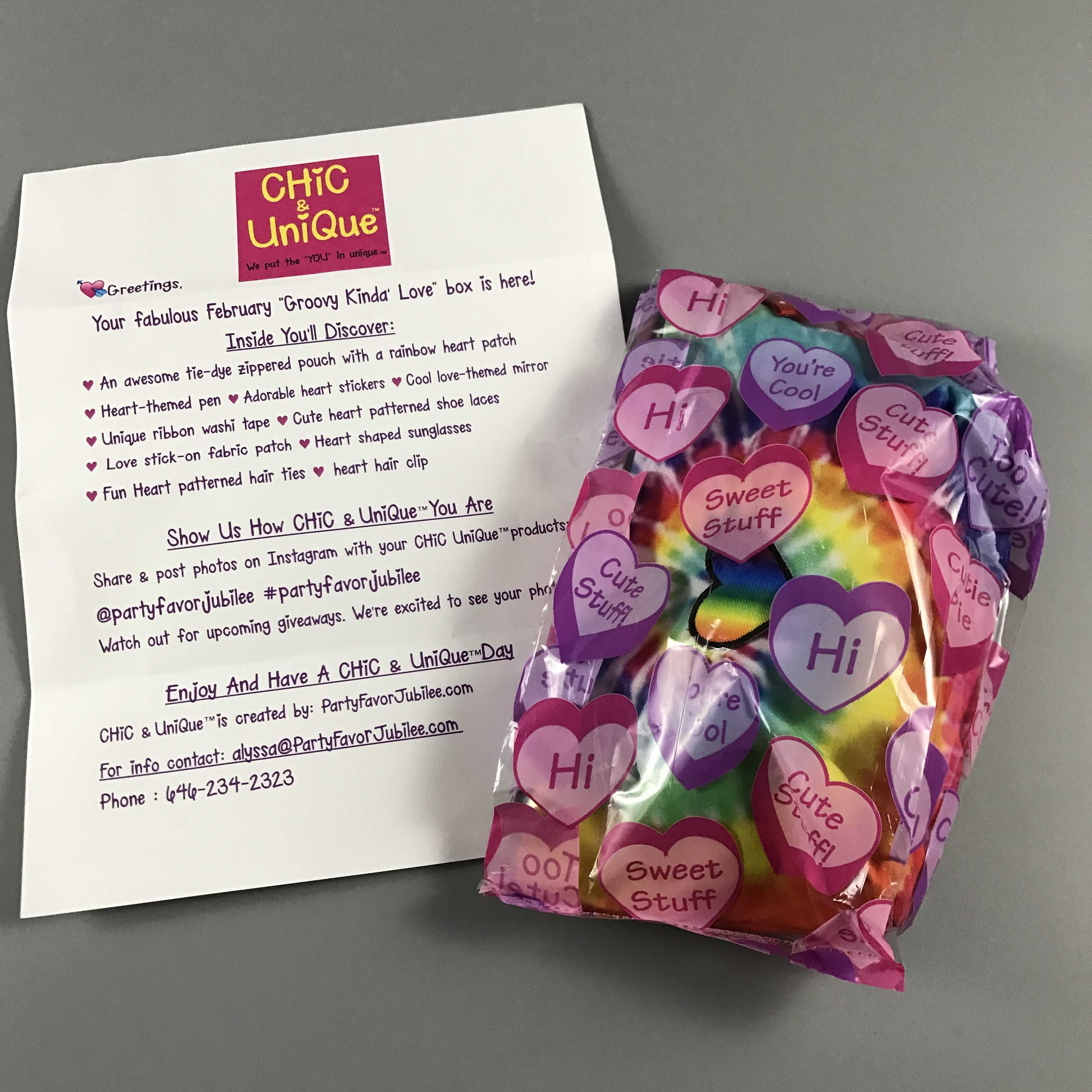 Chic & Unique February 2017 Subscription Box Review - Hello Subscription