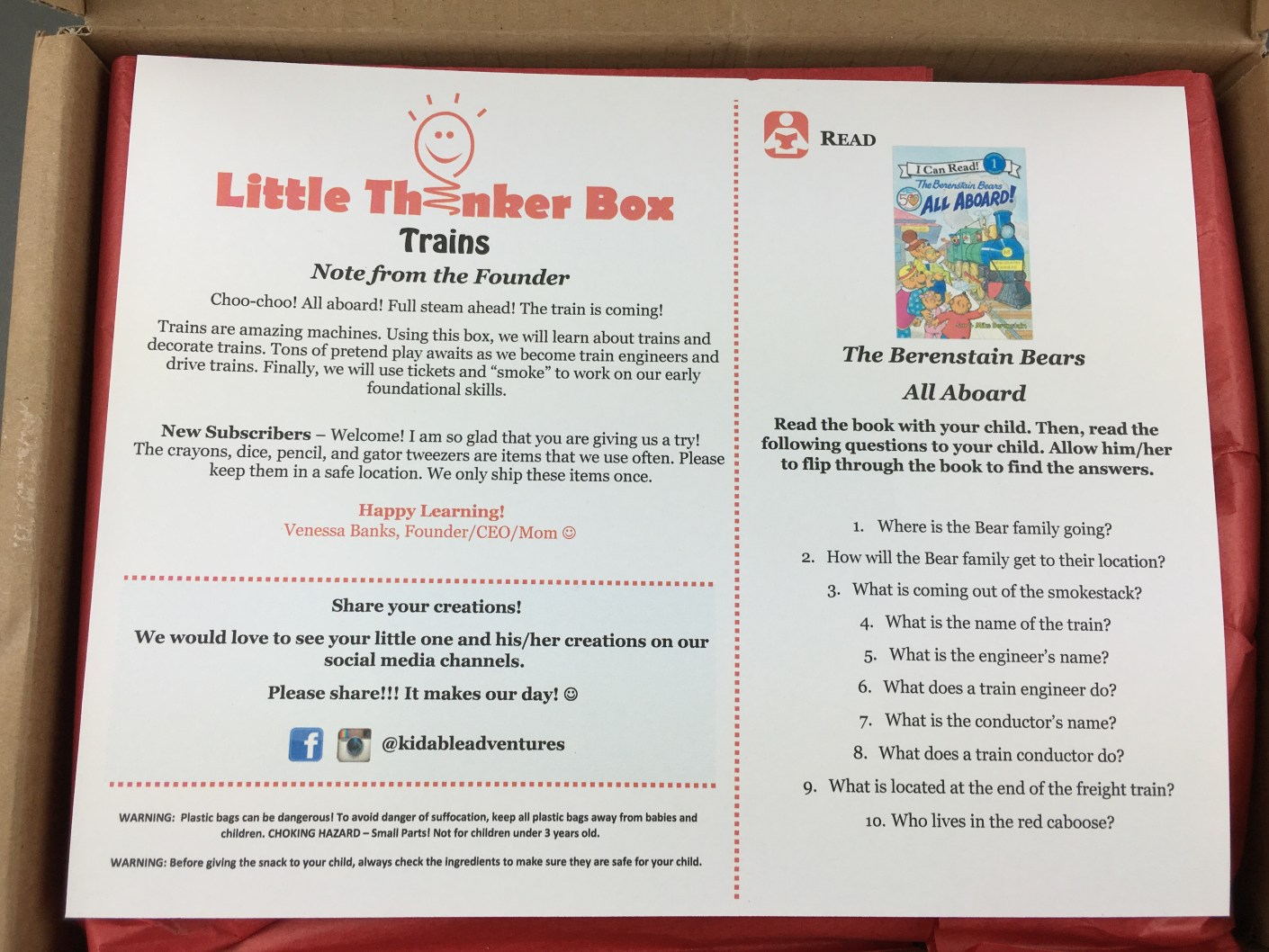 December 2016 Little Thinker Box Subscription Box Review - Hello ...