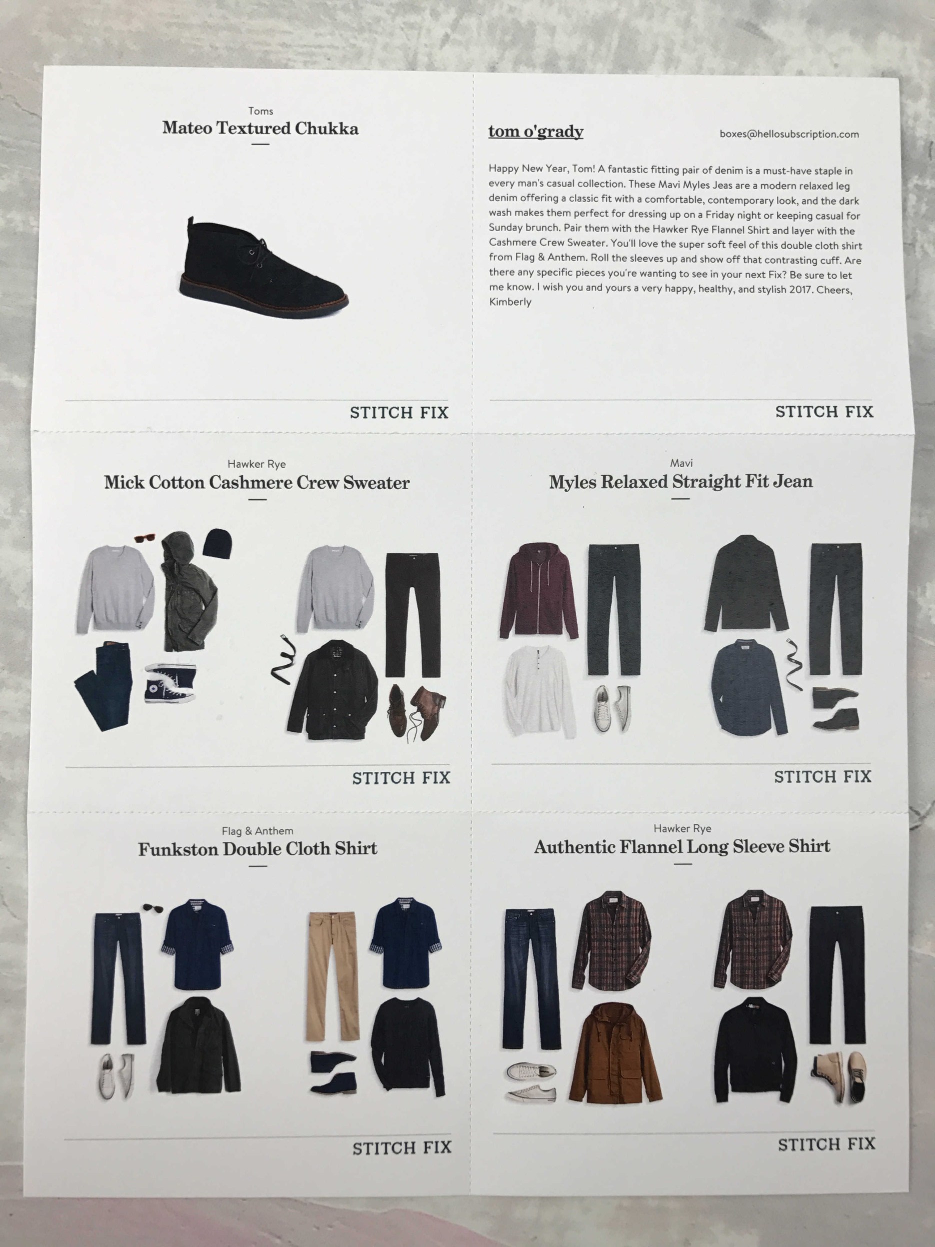 Stitch Fix Men January 2017 Review - Hello Subscription