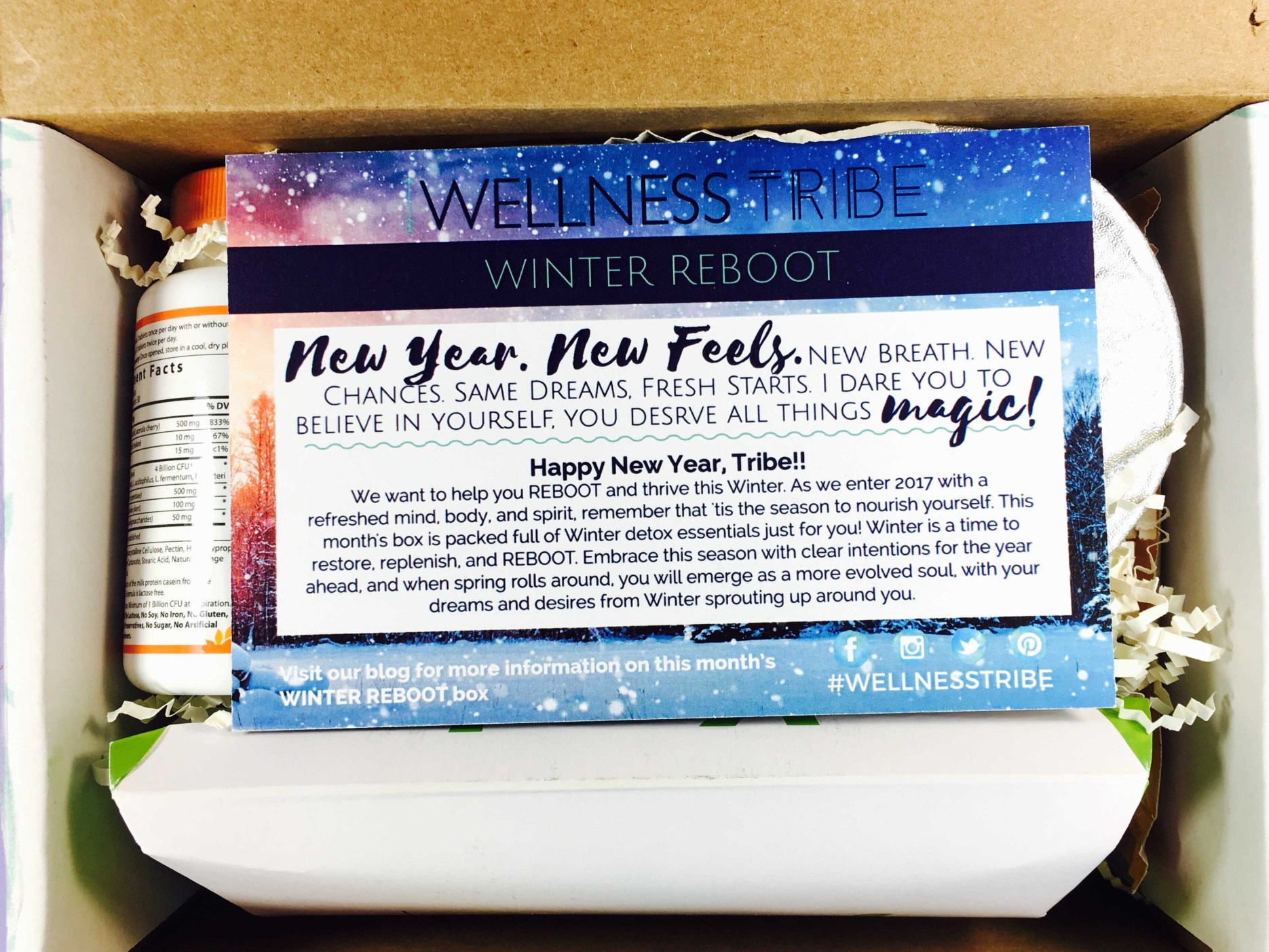 Wellness Tribe Subscription Box Review + Coupon - January 2017 - Hello ...
