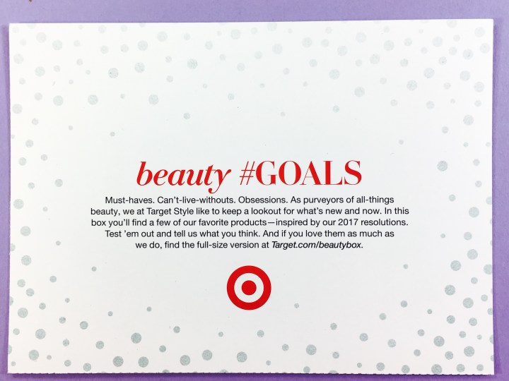 Target Beauty Box 1 January 2017 Review - Beauty #GOALS - hello ...