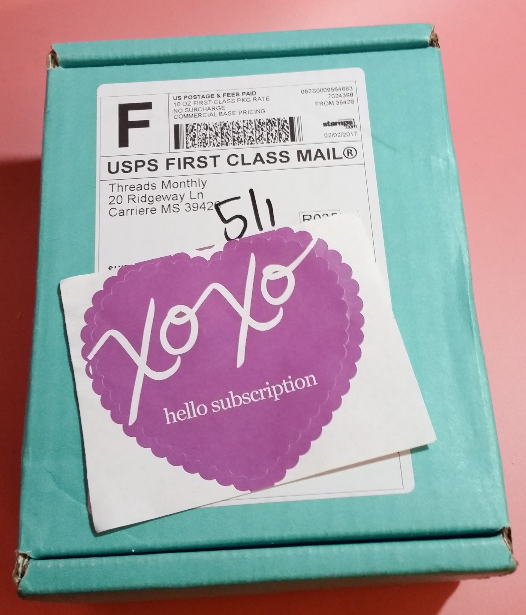 Threads Monthly February 2017 Subscription Box Review + Coupon - Hello ...