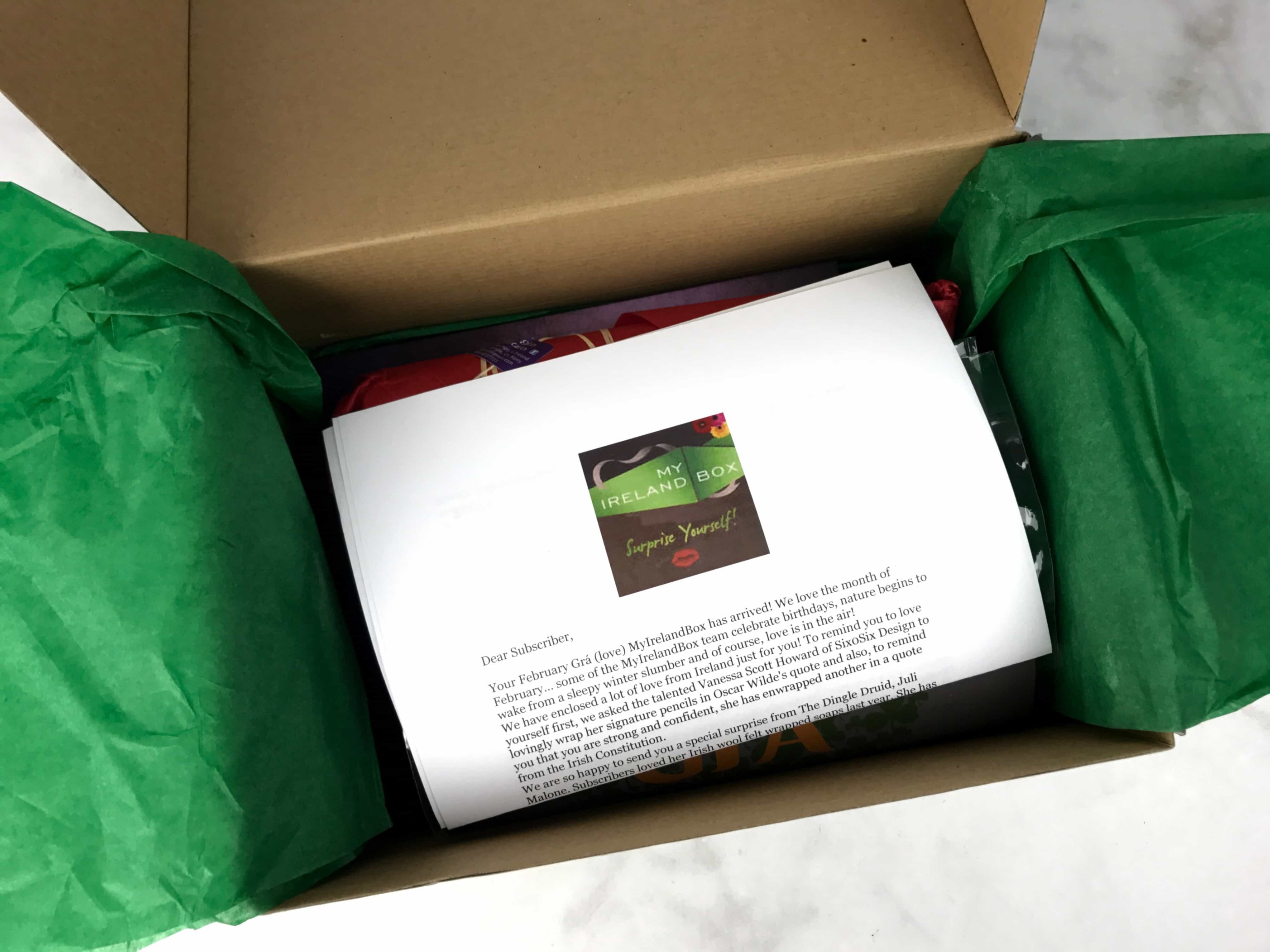 My Ireland Box February 2017 Subscription Box Review - Hello Subscription