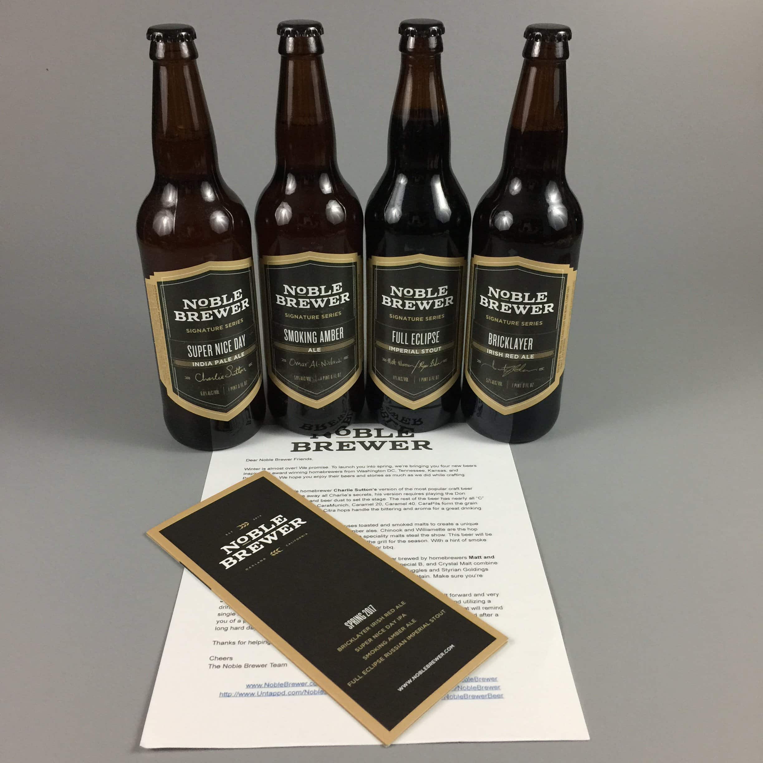 Noble Brewer Subscription Box Review + Coupon - Spring 2017 - Hello ...