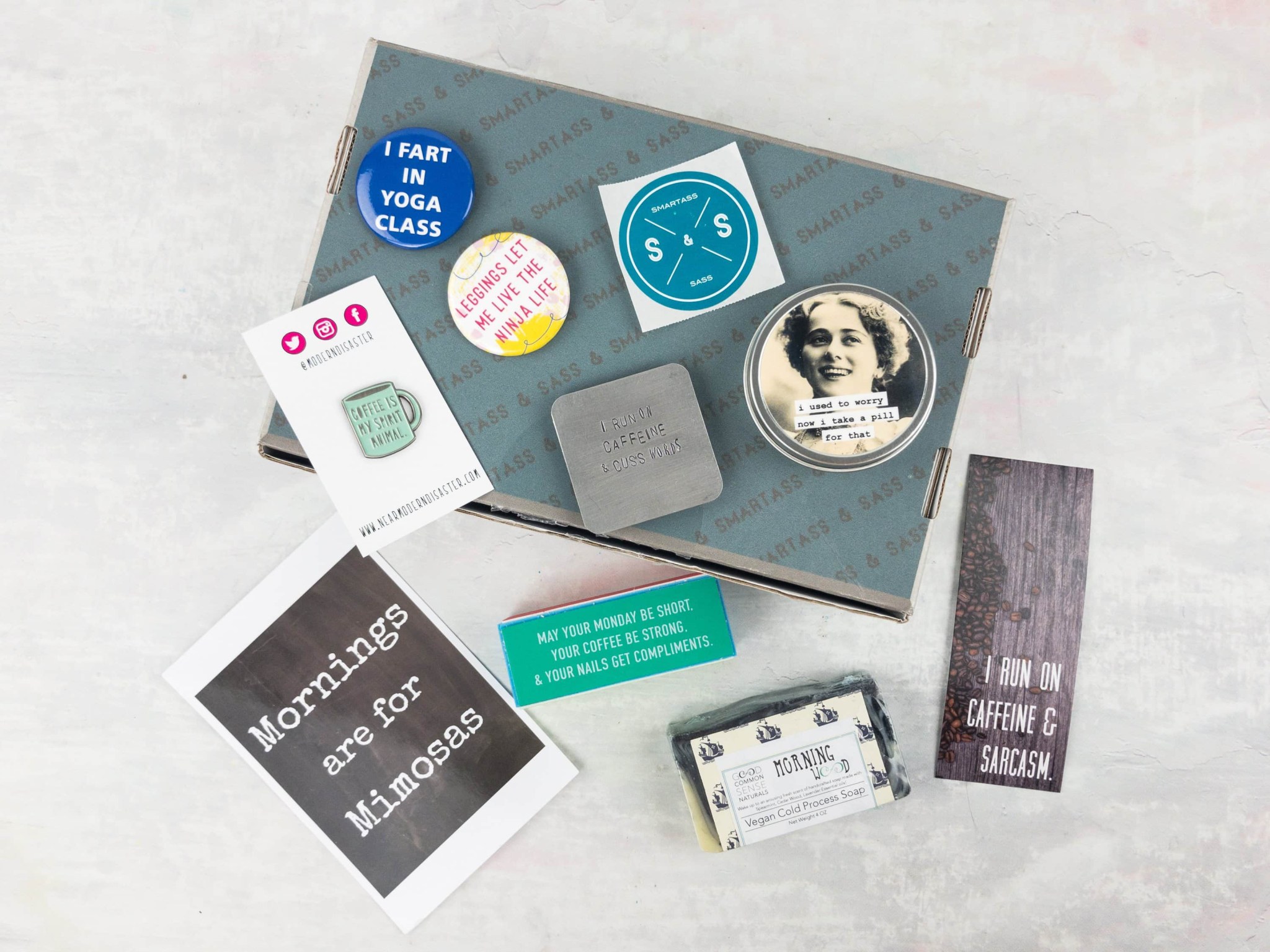 Smartass & Sass Box April 2017 Subscription Box Review + Coupon - Hello ...