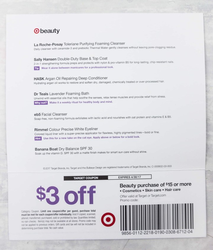Target Beauty Box April 2017 Review - Hello Subscription