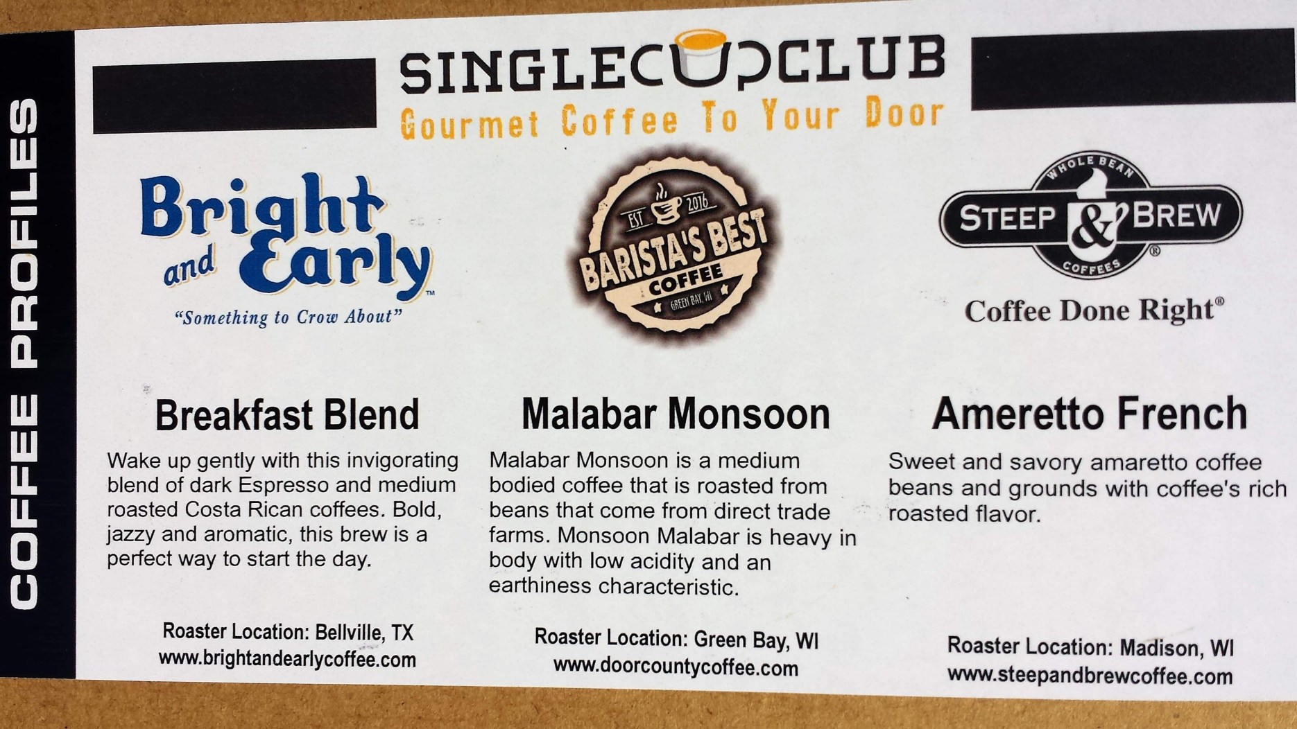 Single Cup Club Coffee Subscription Box Review + Coupon - April 2017 ...