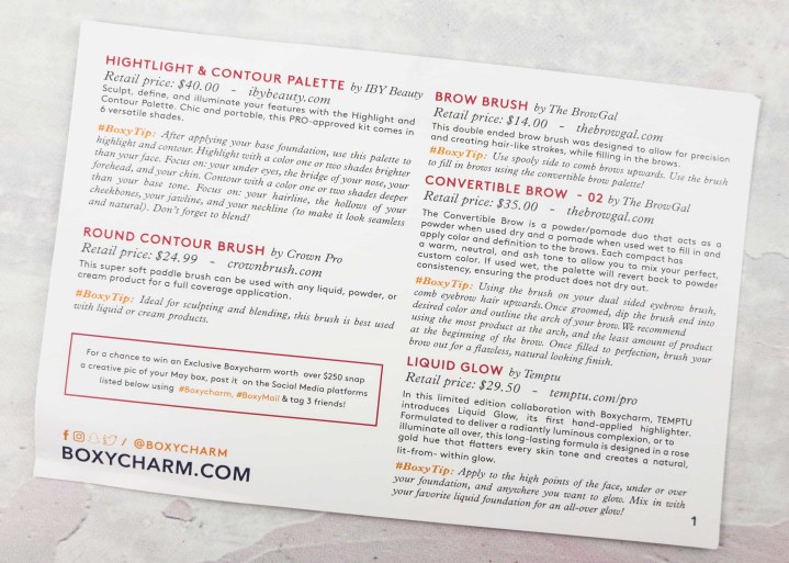 BOXYCHARM May 2017 Subscription Box Review - Hello Subscription