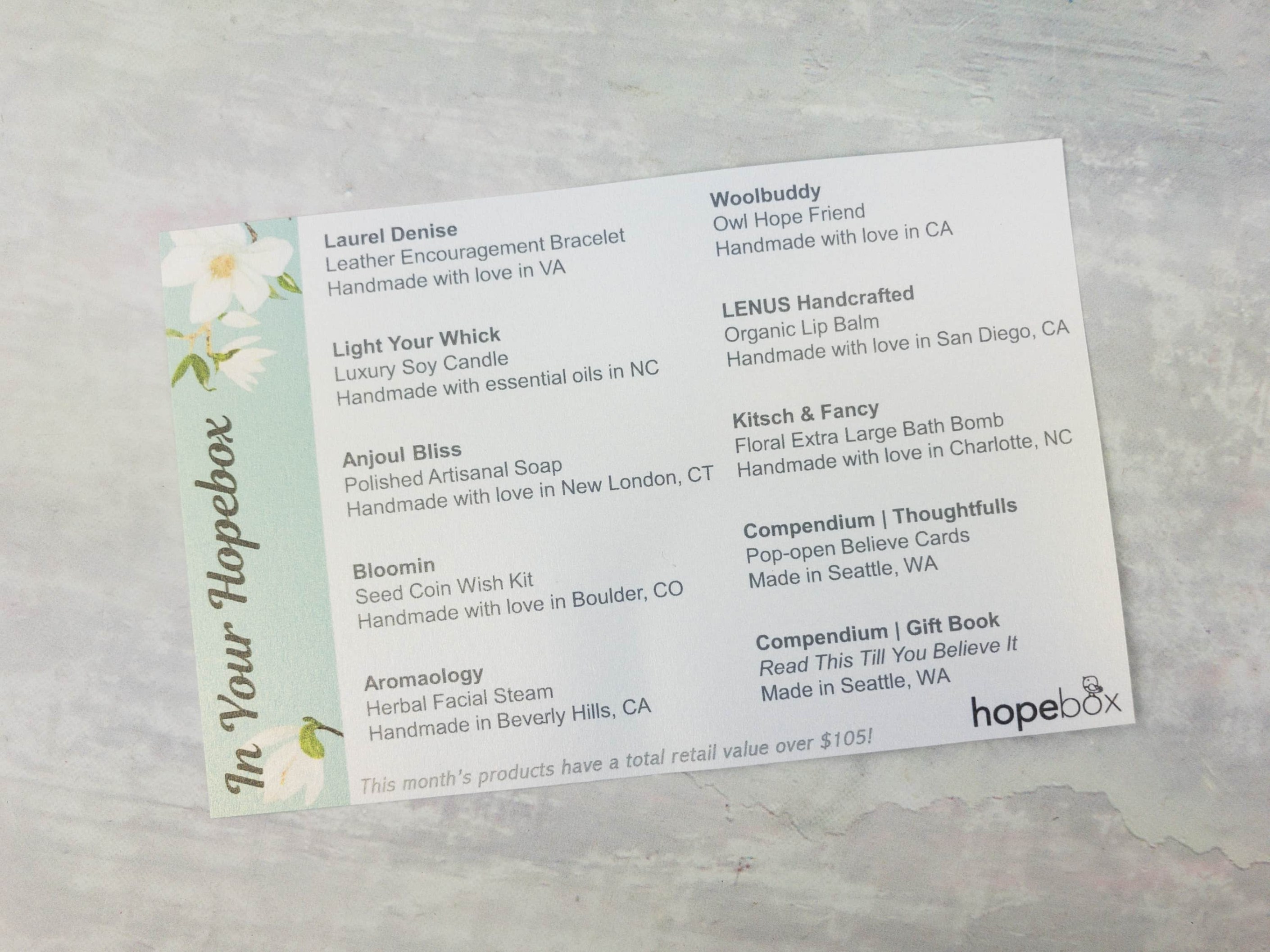 Hopebox May 2017 Subscription Box Review - Hello Subscription