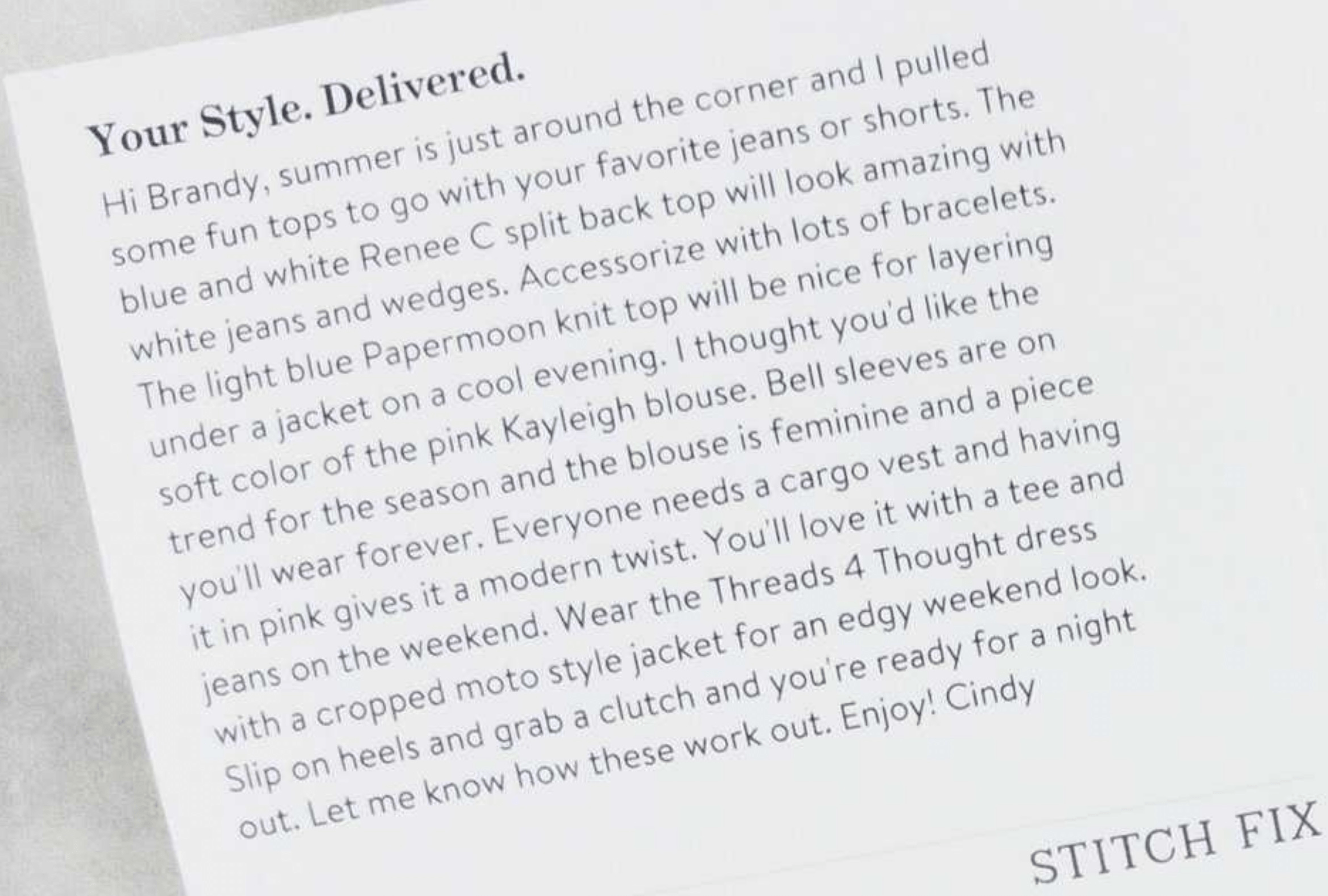 June 2017 Stitch Fix Review - hello subscription