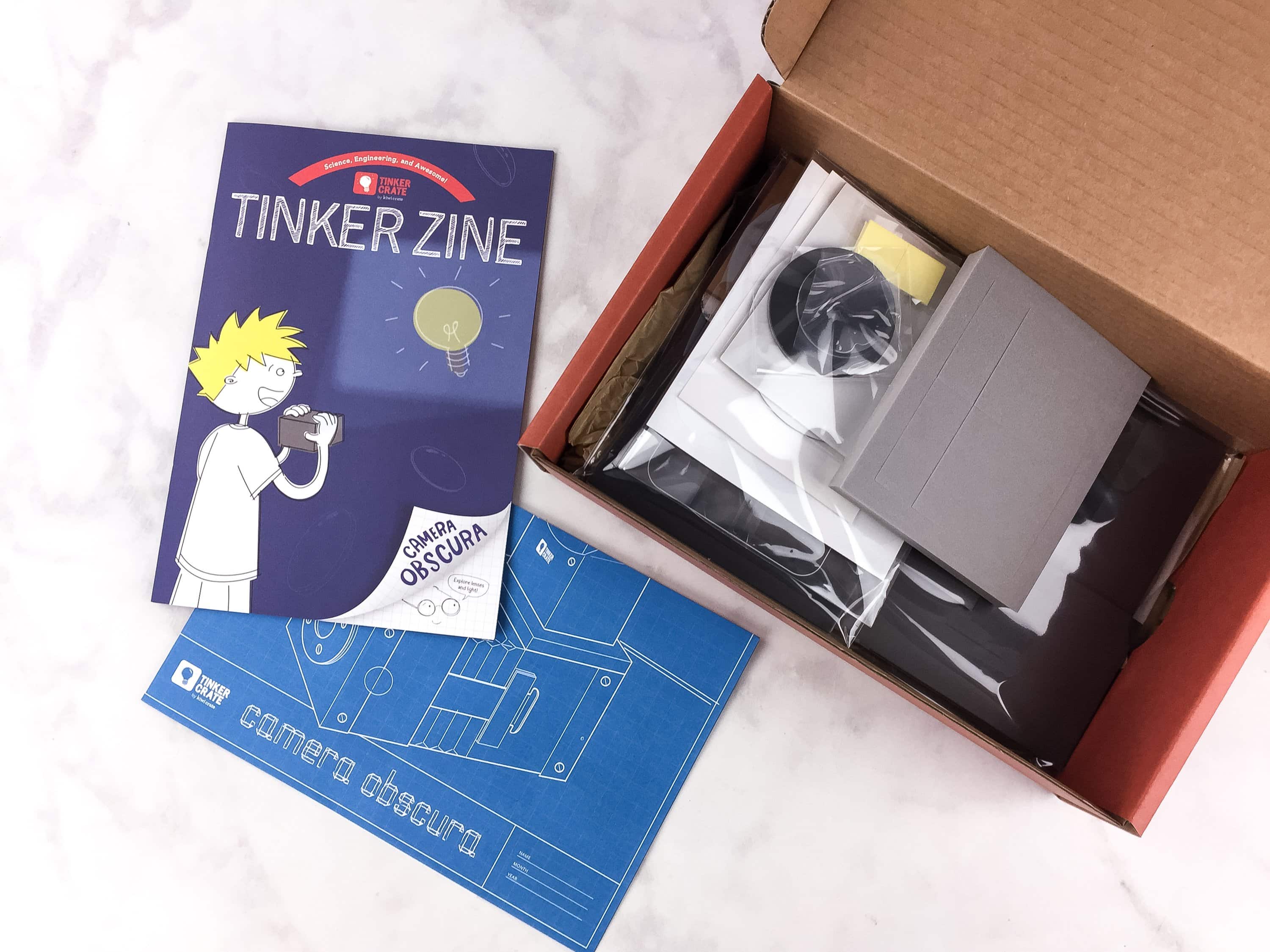 Tinker Crate Review & Coupon - CAMERA OBSCURA - Hello Subscription