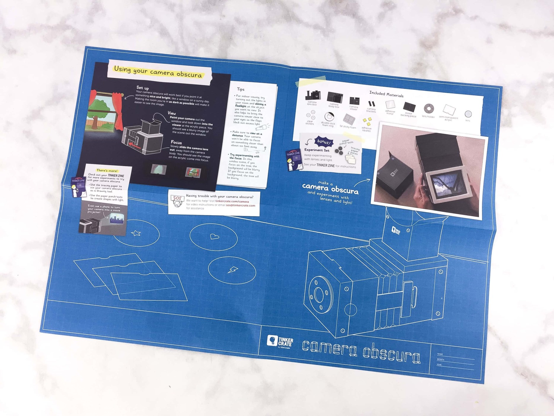 Tinker Crate Review & Coupon - CAMERA OBSCURA - Hello Subscription