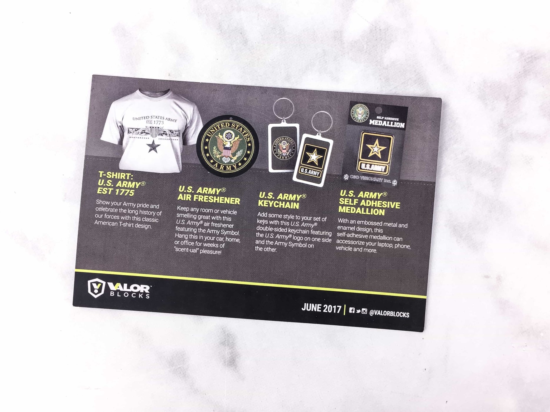 Valor Blocks June 2017 Subscription Box Review - US Army Block - Hello ...