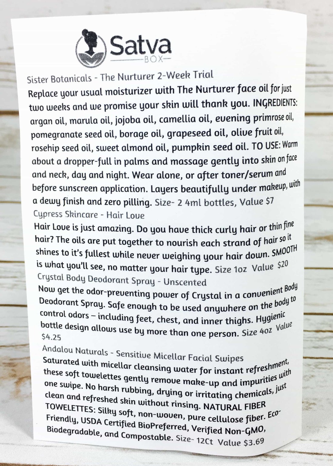 Satva Box June 2017 Subscription Box Review + Coupon - Hello Subscription