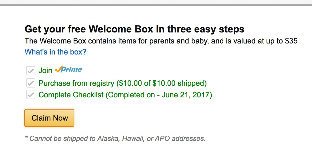 How to get the FREE Amazon Baby Welcome Box! - Hello Subscription