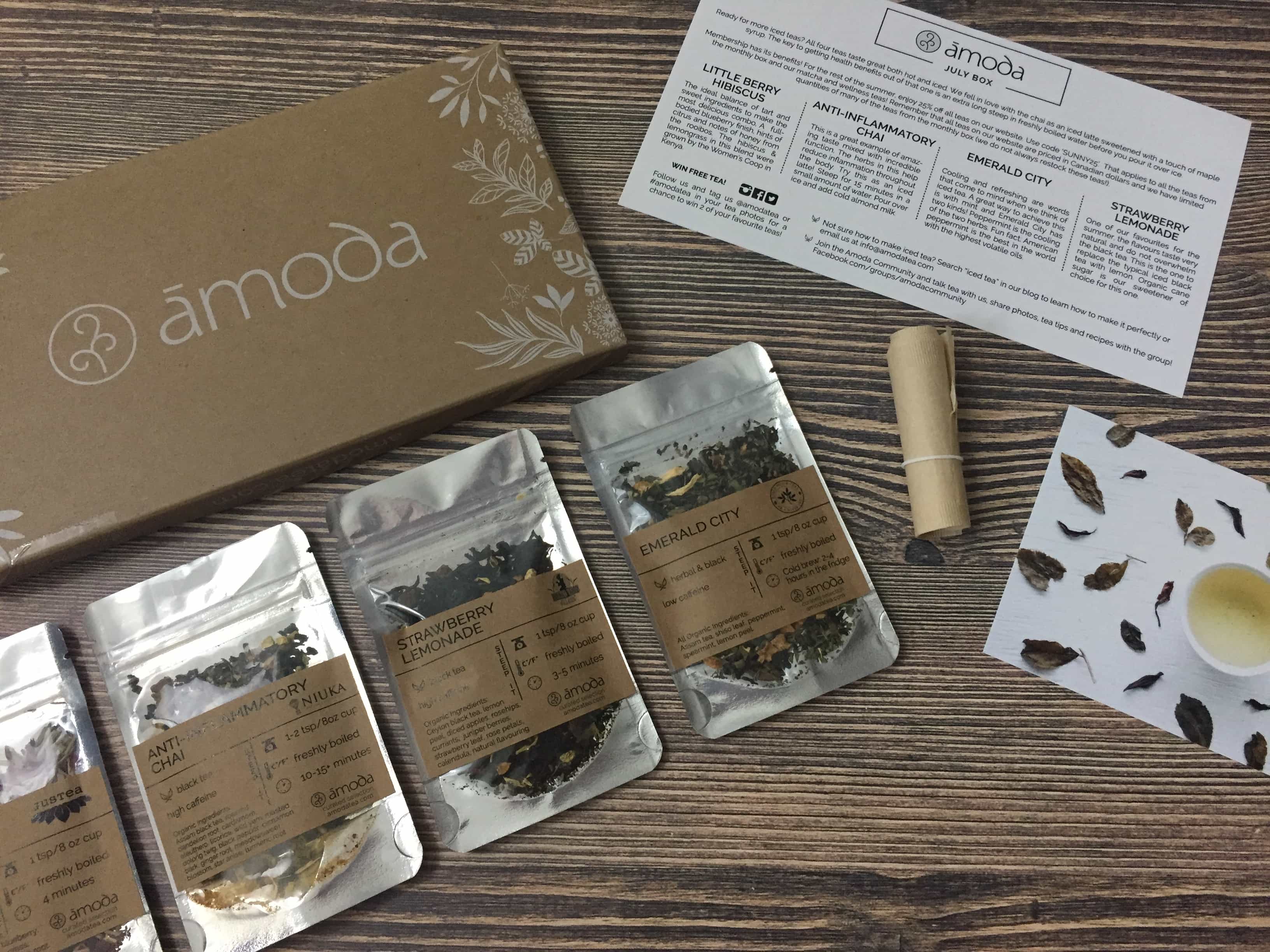 Amoda Tea July 2017 Subscription Box Review + Coupon! - Hello Subscription
