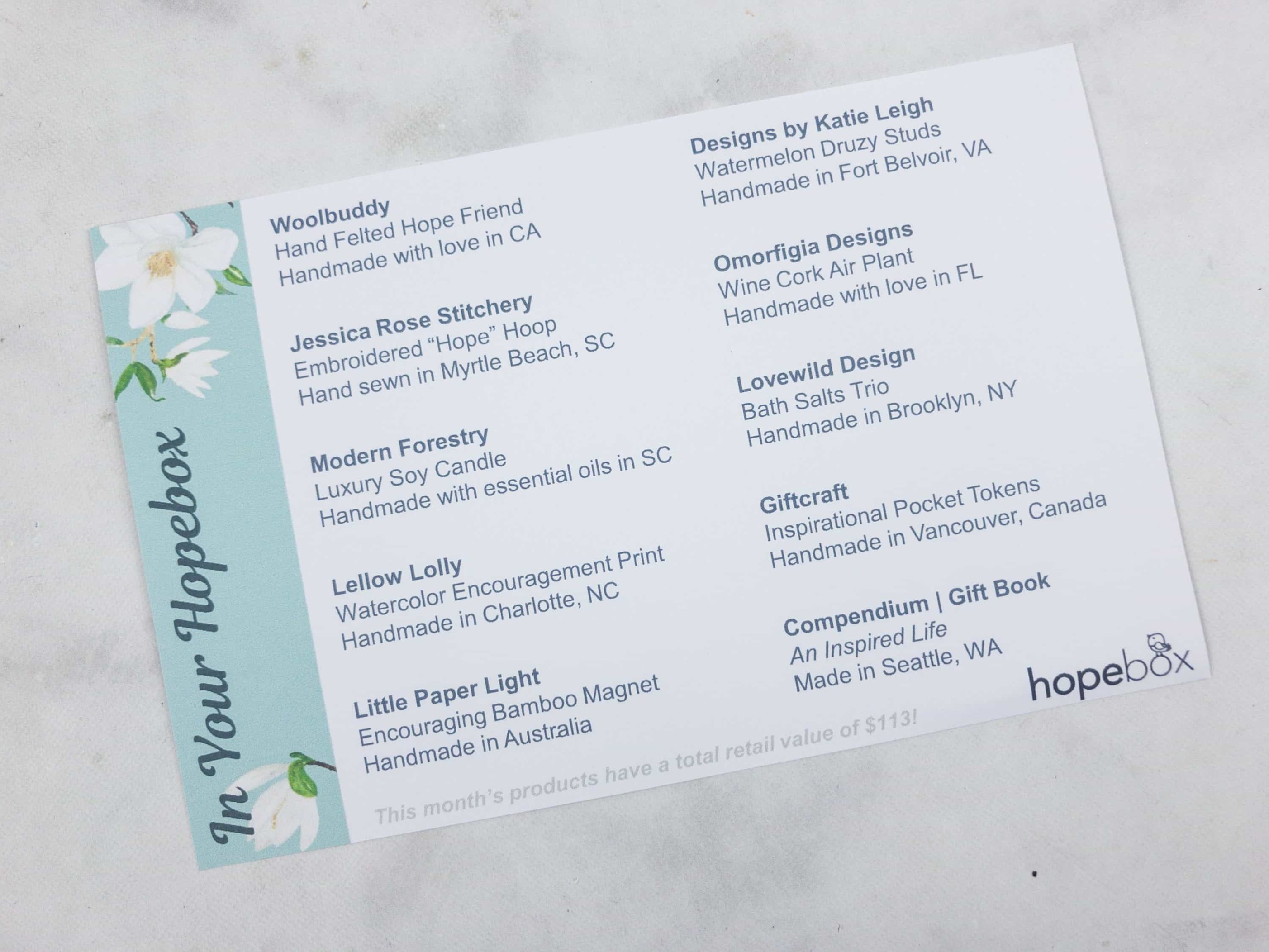 Hopebox June 2017 Subscription Box Review - Hello Subscription