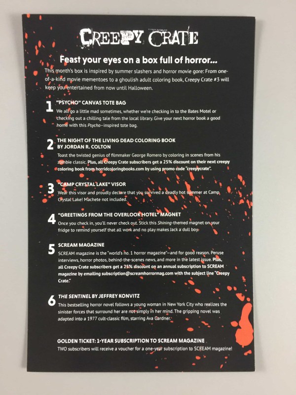 Creepy Crate August 2017 Subscription Box Review + Coupon - hello ...