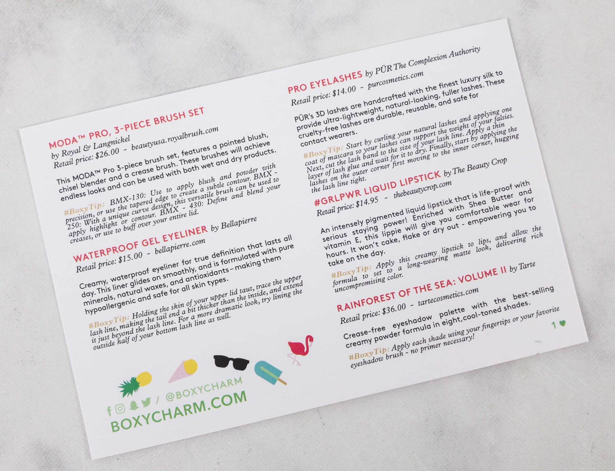 BOXYCHARM August 2017 Subscription Box Review - Hello Subscription