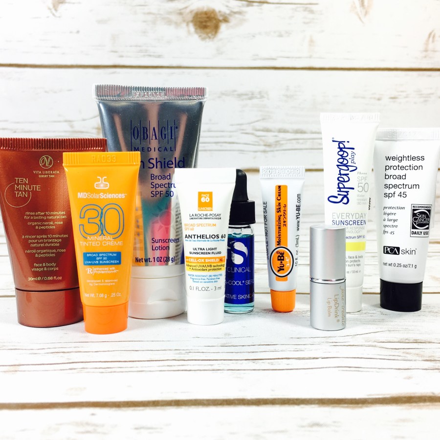 Amazon Luxury Sun Care Sample Box Review August 2017 - hello subscription