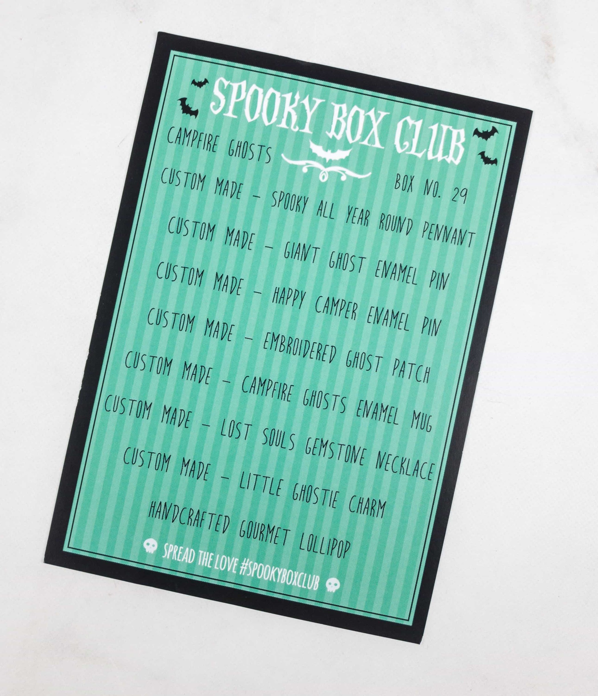 Spooky Box Club August 2017 Subscription Box Review - Campfire Ghosts ...