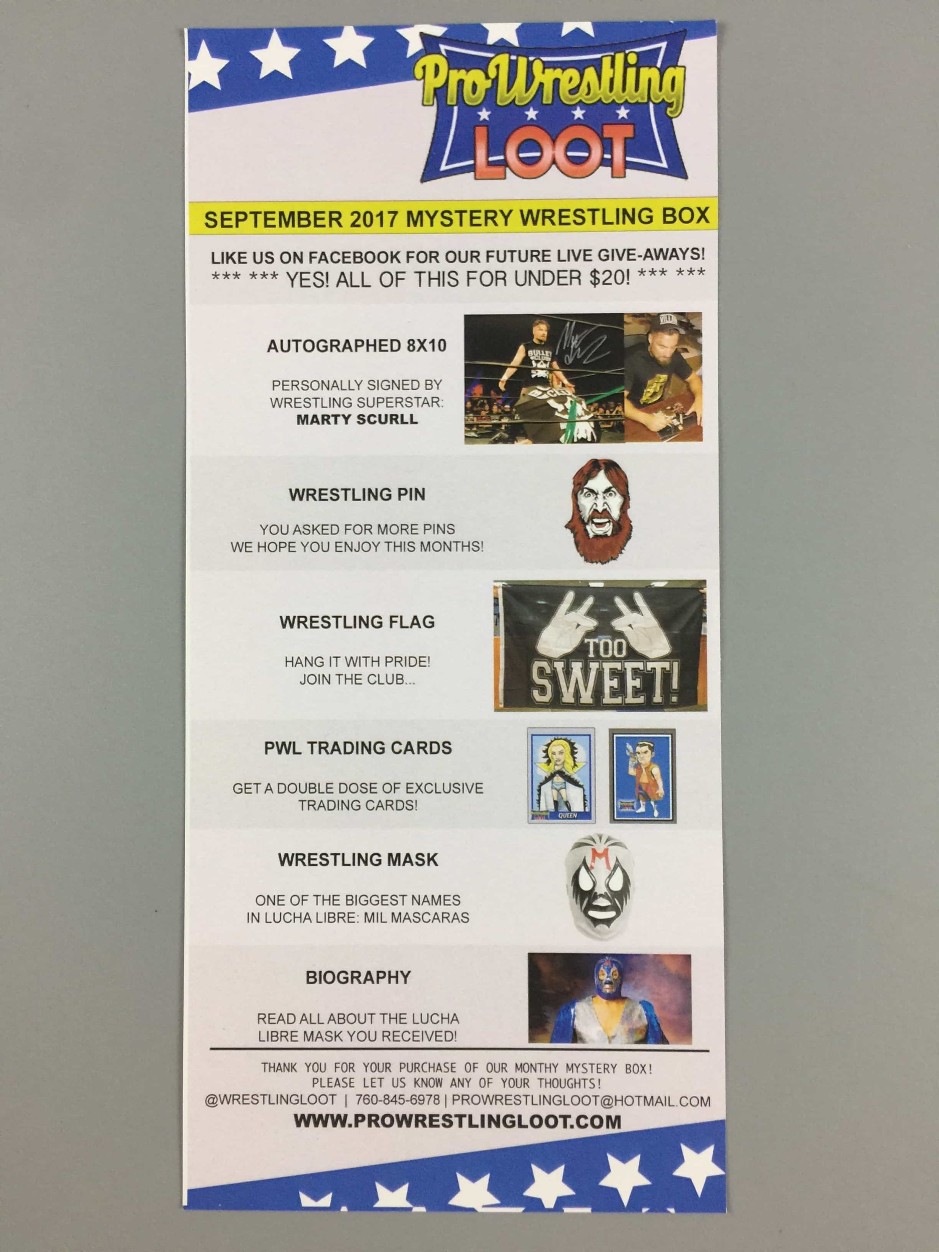 Pro Wrestling Loot September 2017 Subscription Box Review + Coupon ...