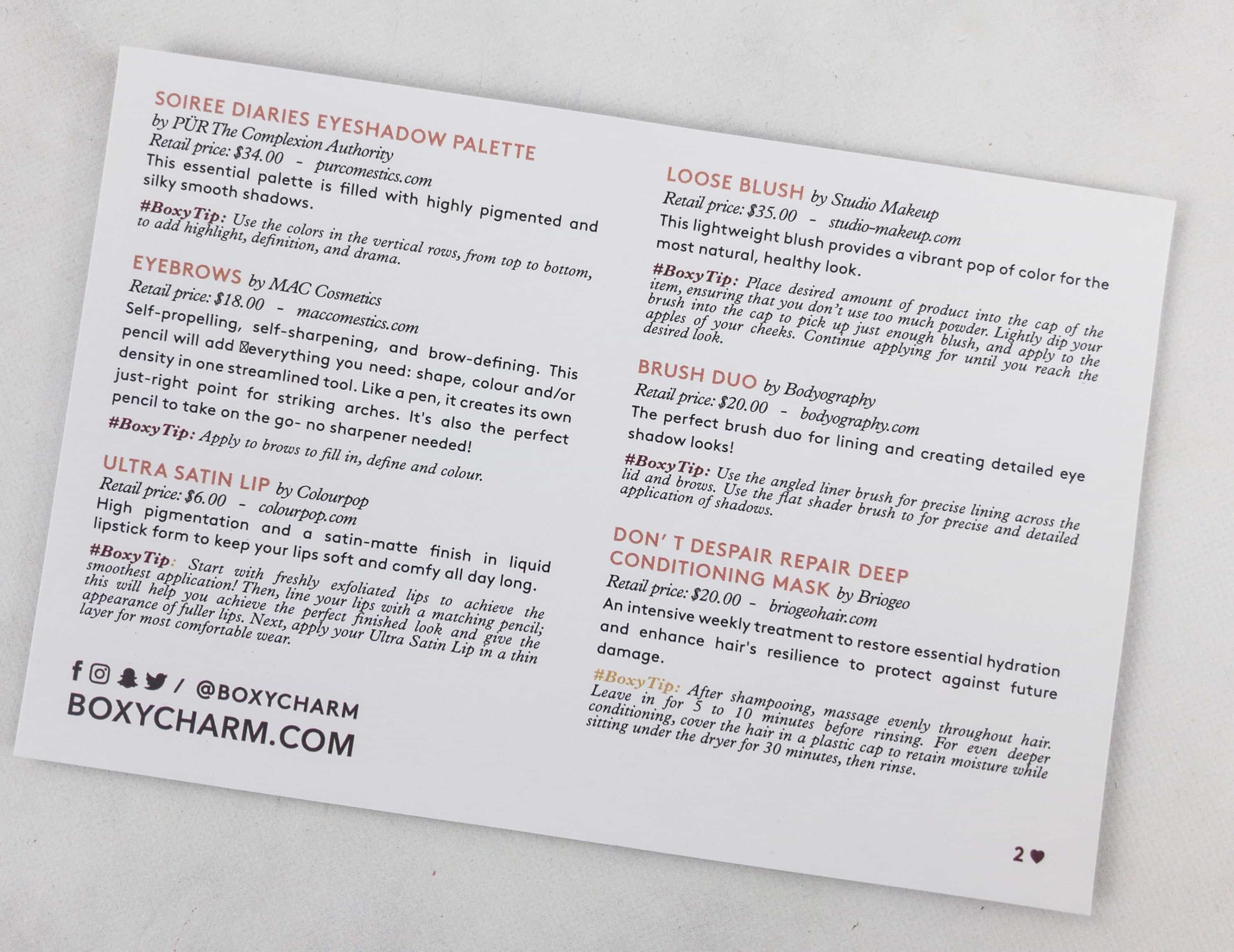 BOXYCHARM September 2017 Subscription Box Review - Hello Subscription